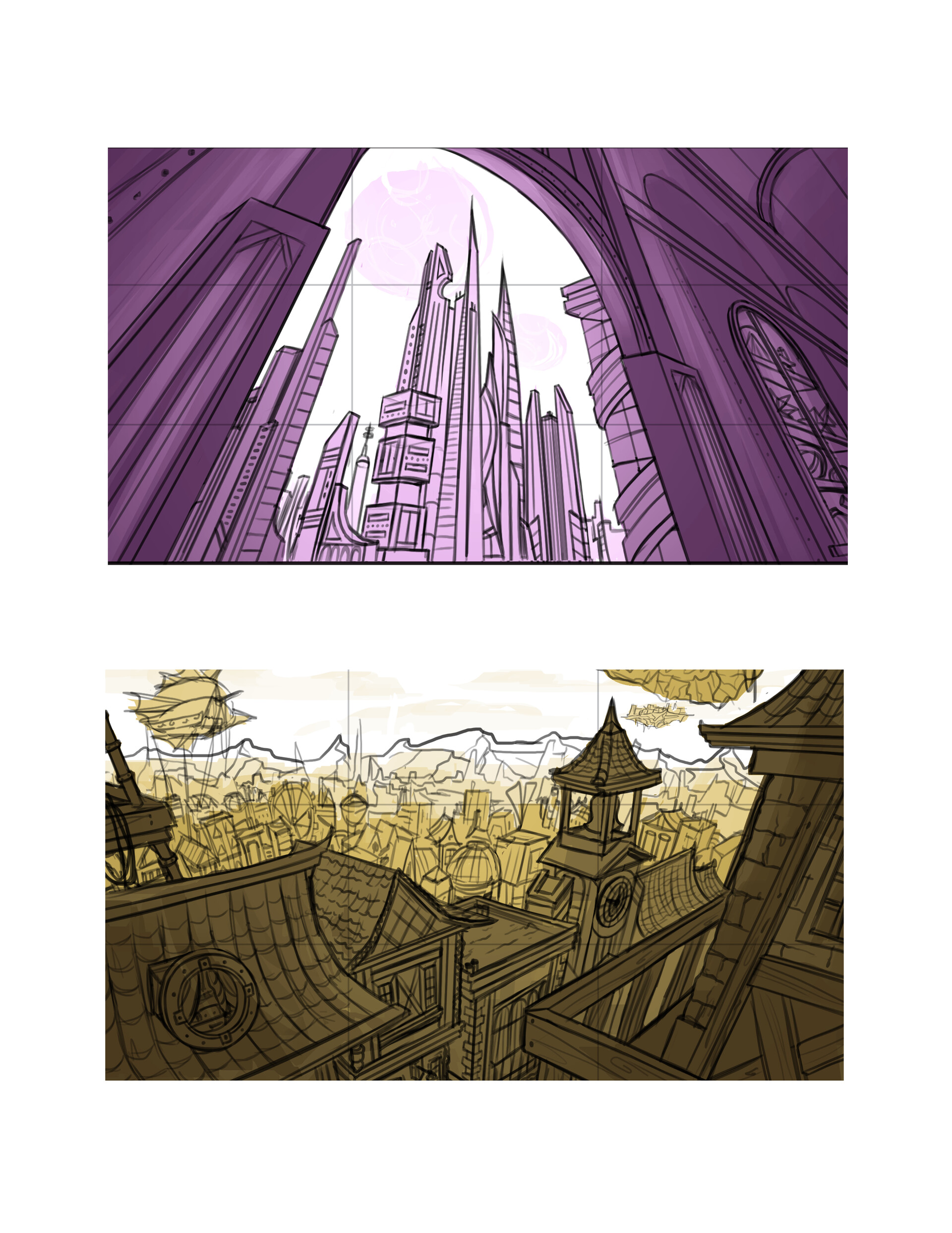 Renee Moss - 3 Point Perspective Layout Thumbnails
