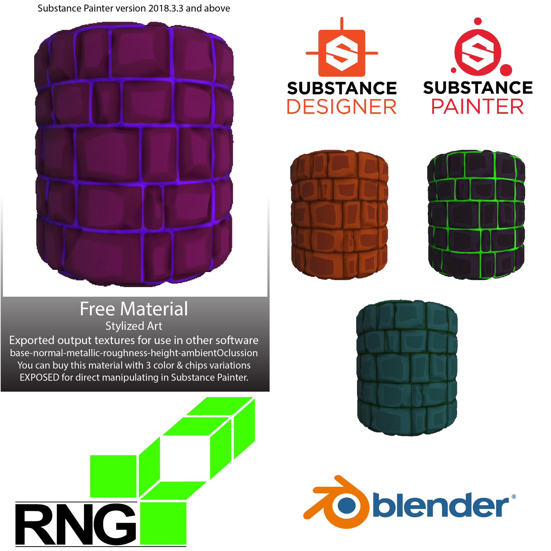 ArtStation - RNG Material & Texture Stone Slabs (FREE)
