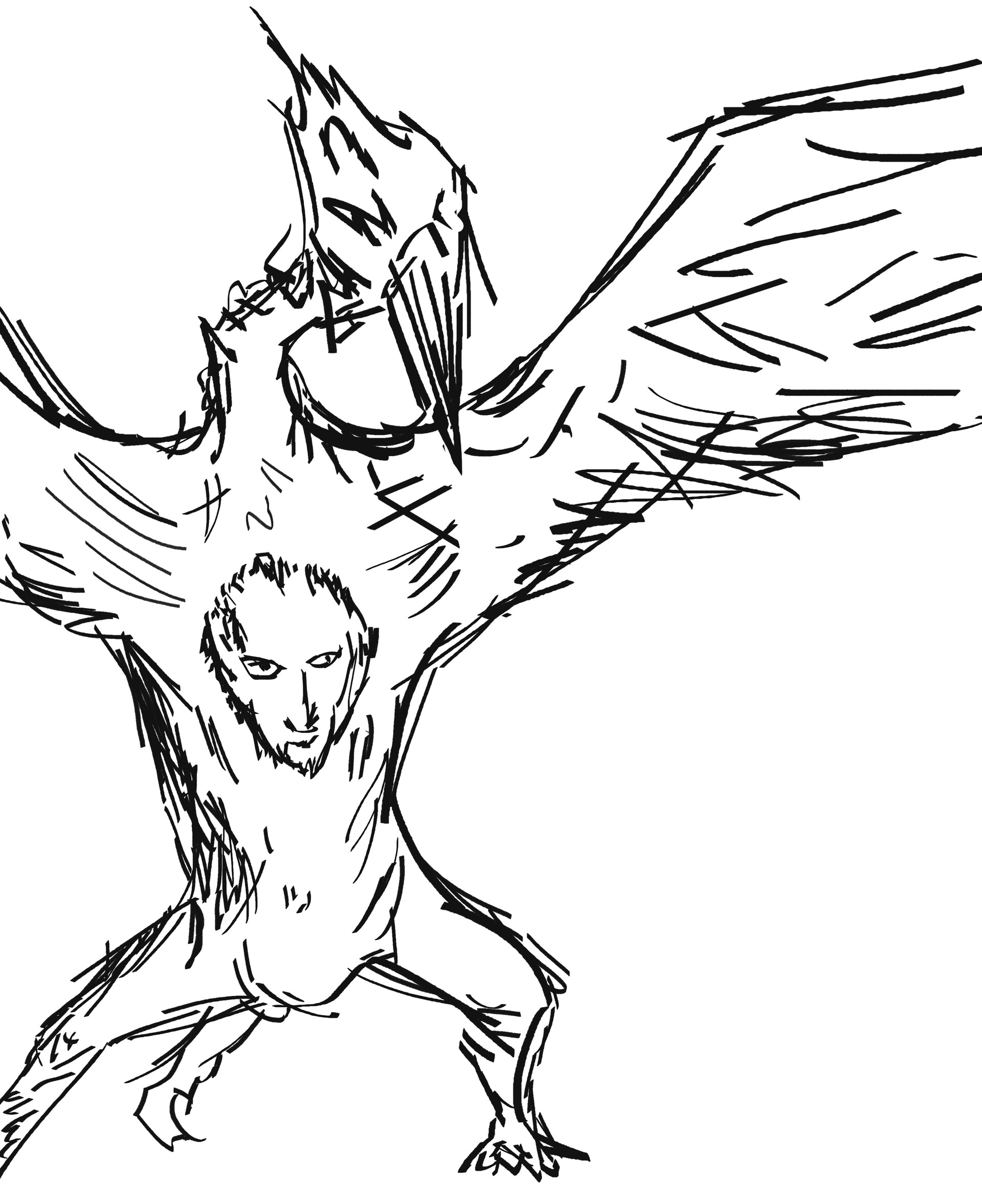 ArtStation - Phoenix Man vs Phoenix Prominence Hawk Mode