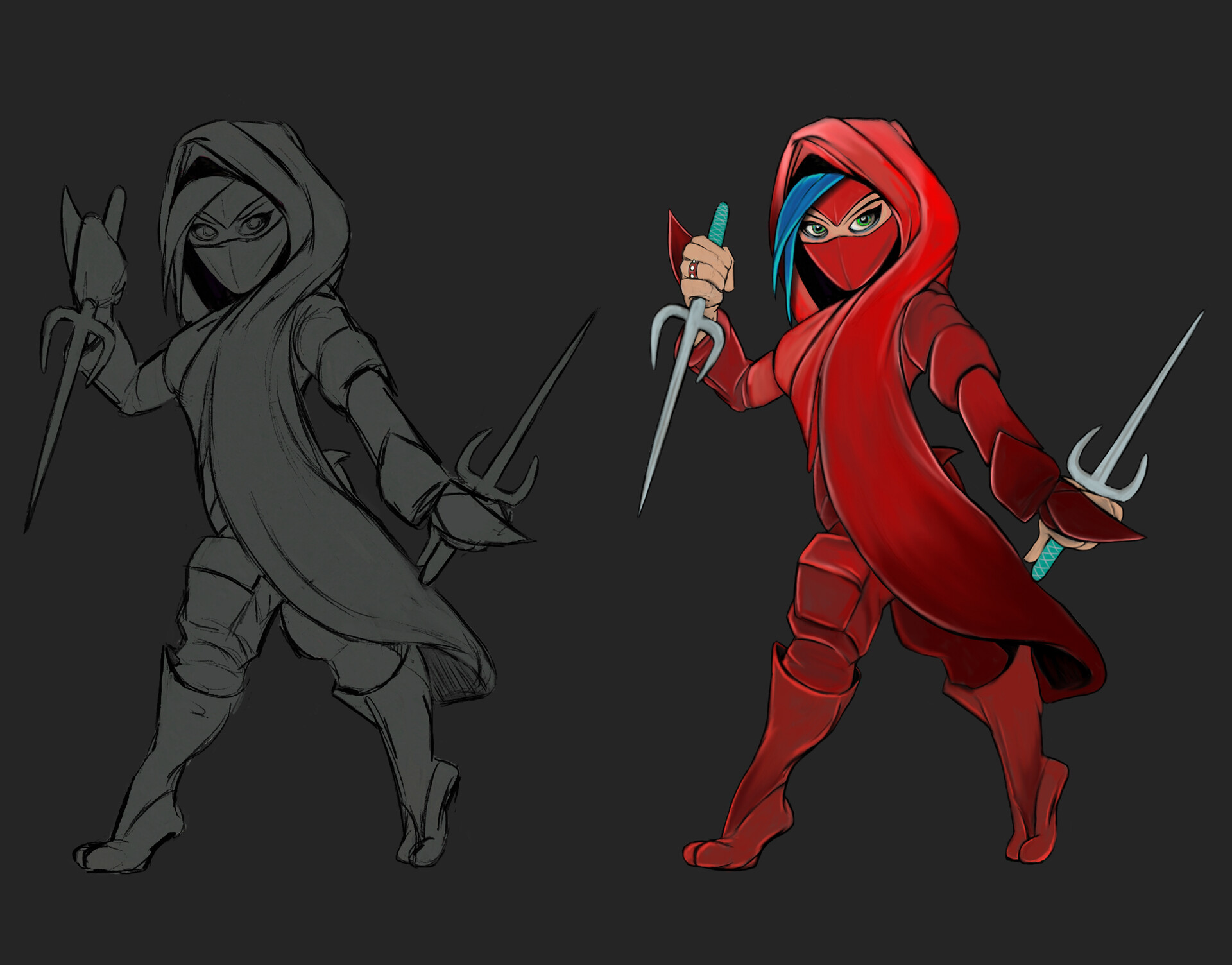ArtStation - ninja female shozoku