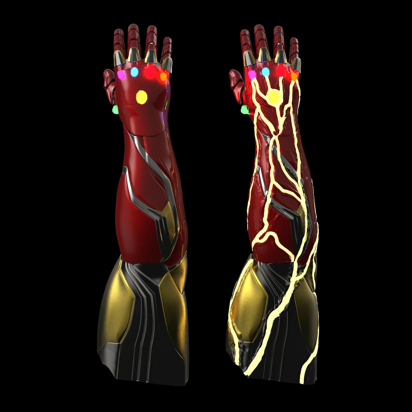 SteelWolf - 'Avengers Endgame' - set Infinity Gauntlets for Cosplay