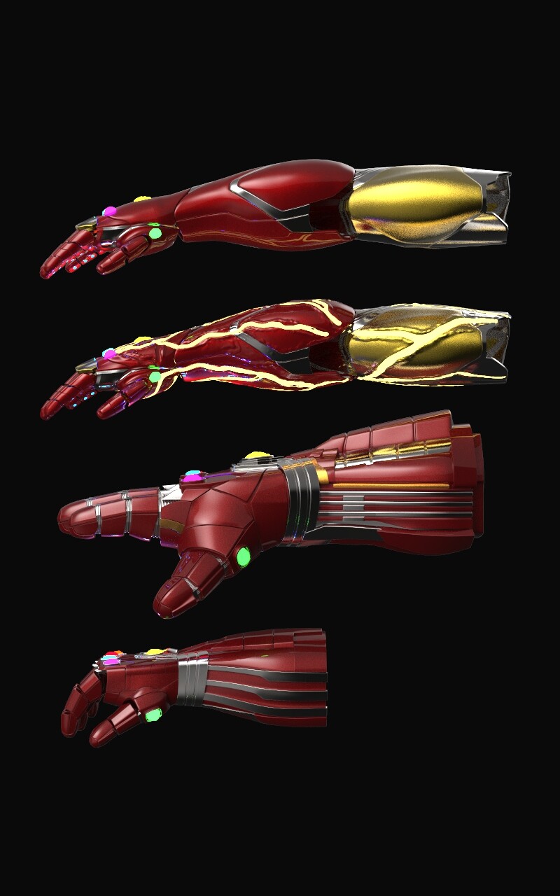 SteelWolf - 'Avengers Endgame' - set Infinity Gauntlets for Cosplay