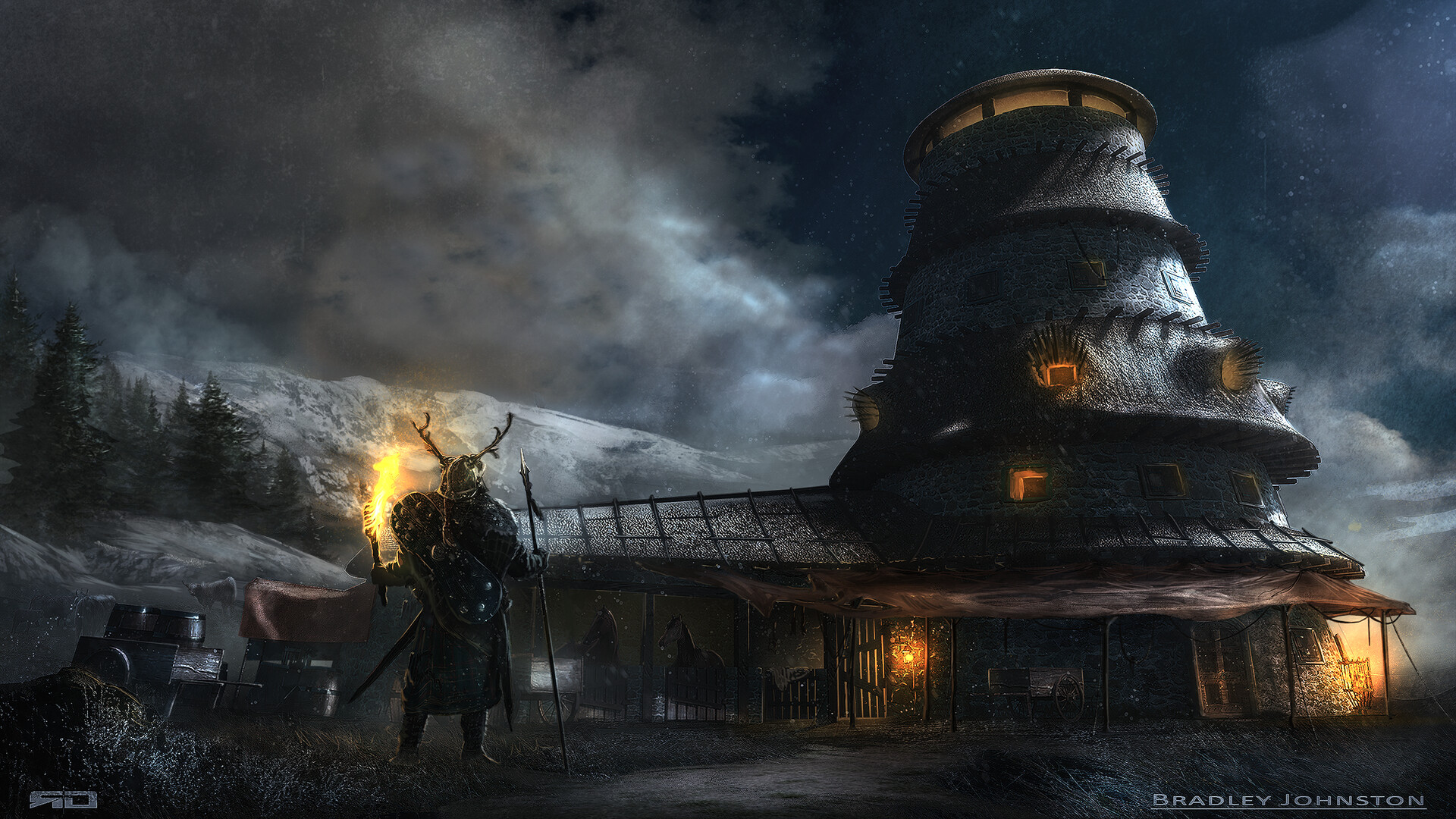 ArtStation - "Home" (Scottish/Pictish, Broch Design.)