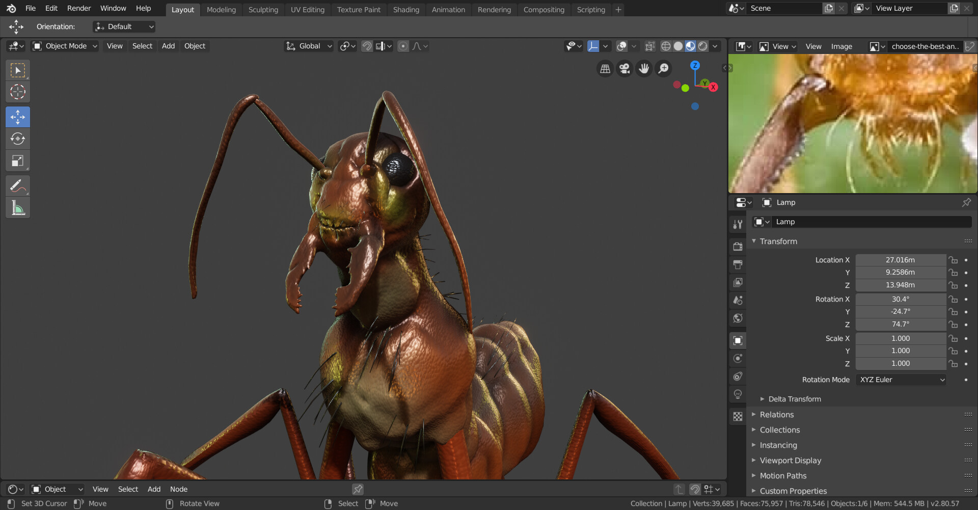 ArtStation - giant ant eevee blender2.8