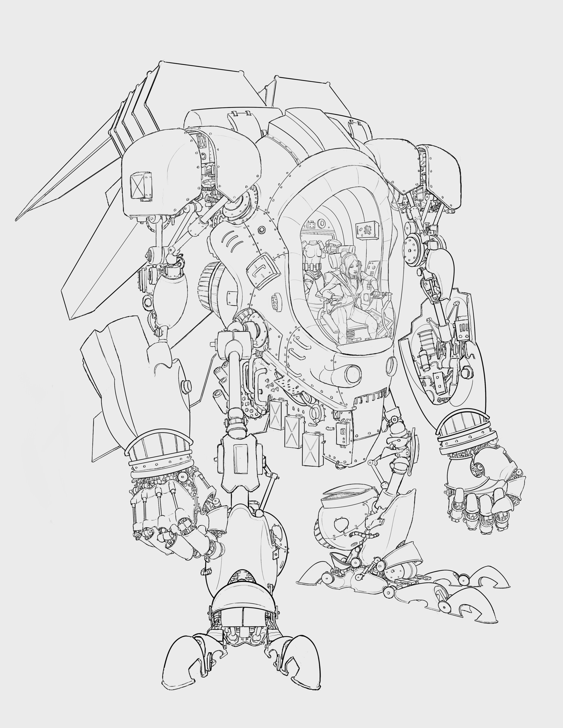 ArtStation - Mech design (without color)