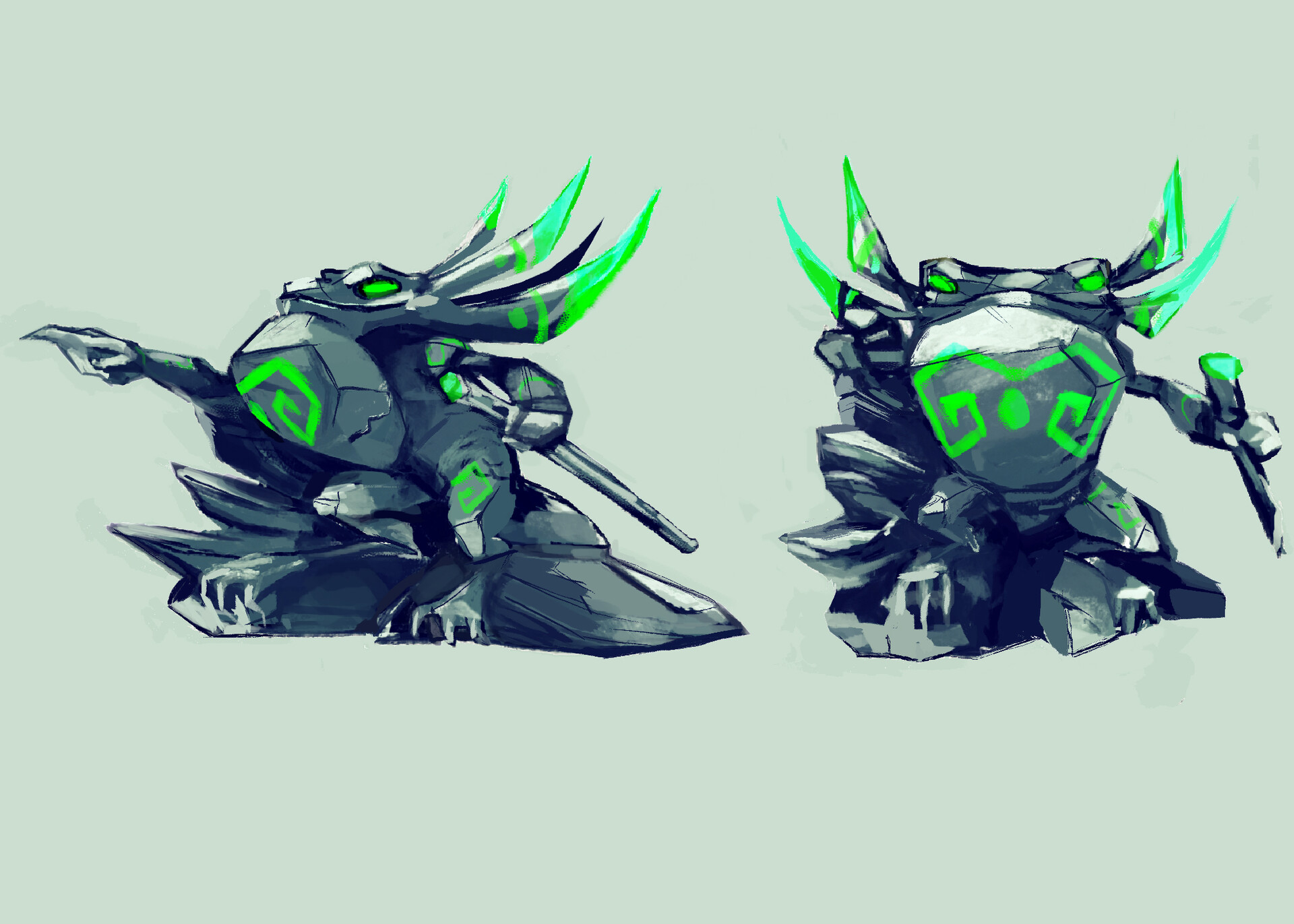 ArtStation - Frog-man Rock structure