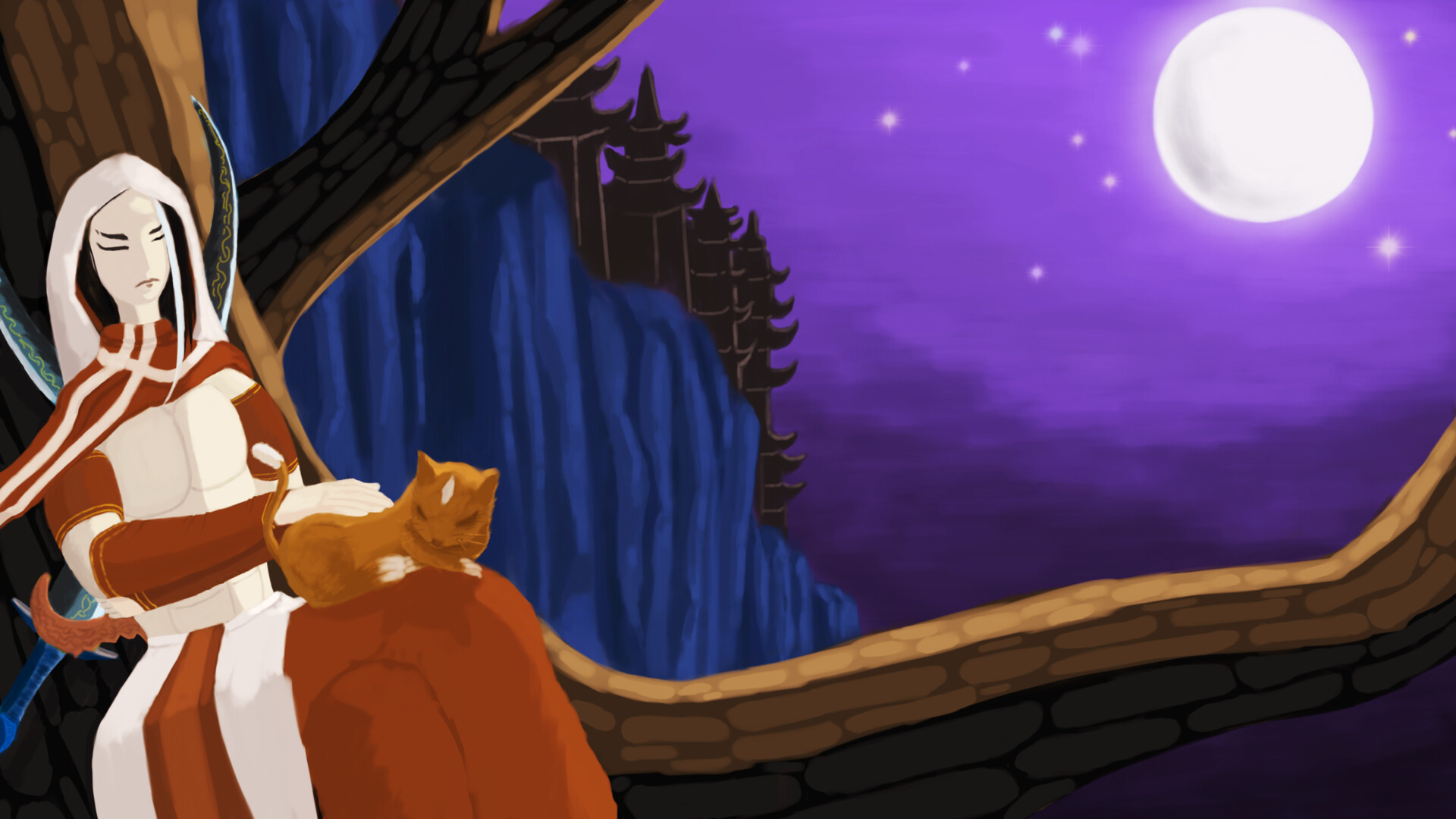 ArtStation - moon night