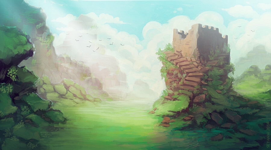 ArtStation - Ruins Painting