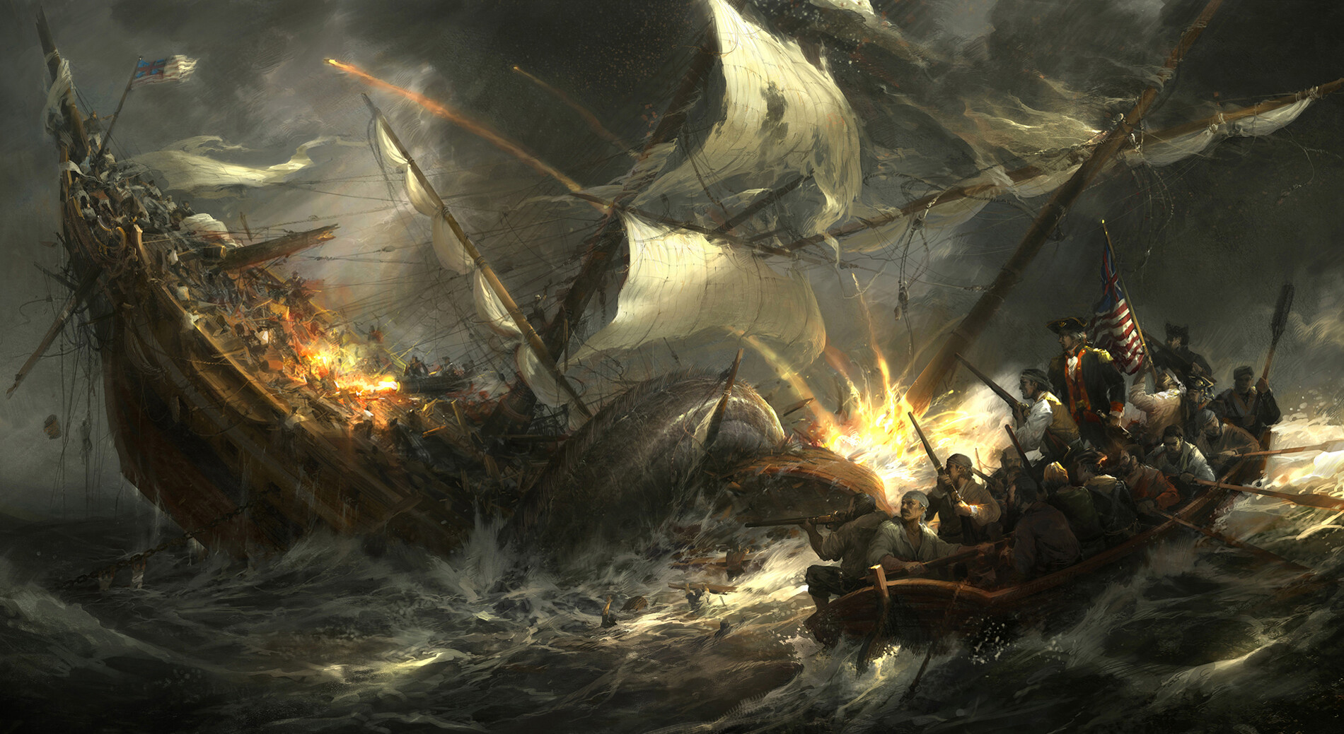 ArtStation - Sailing ship_sea monster_3