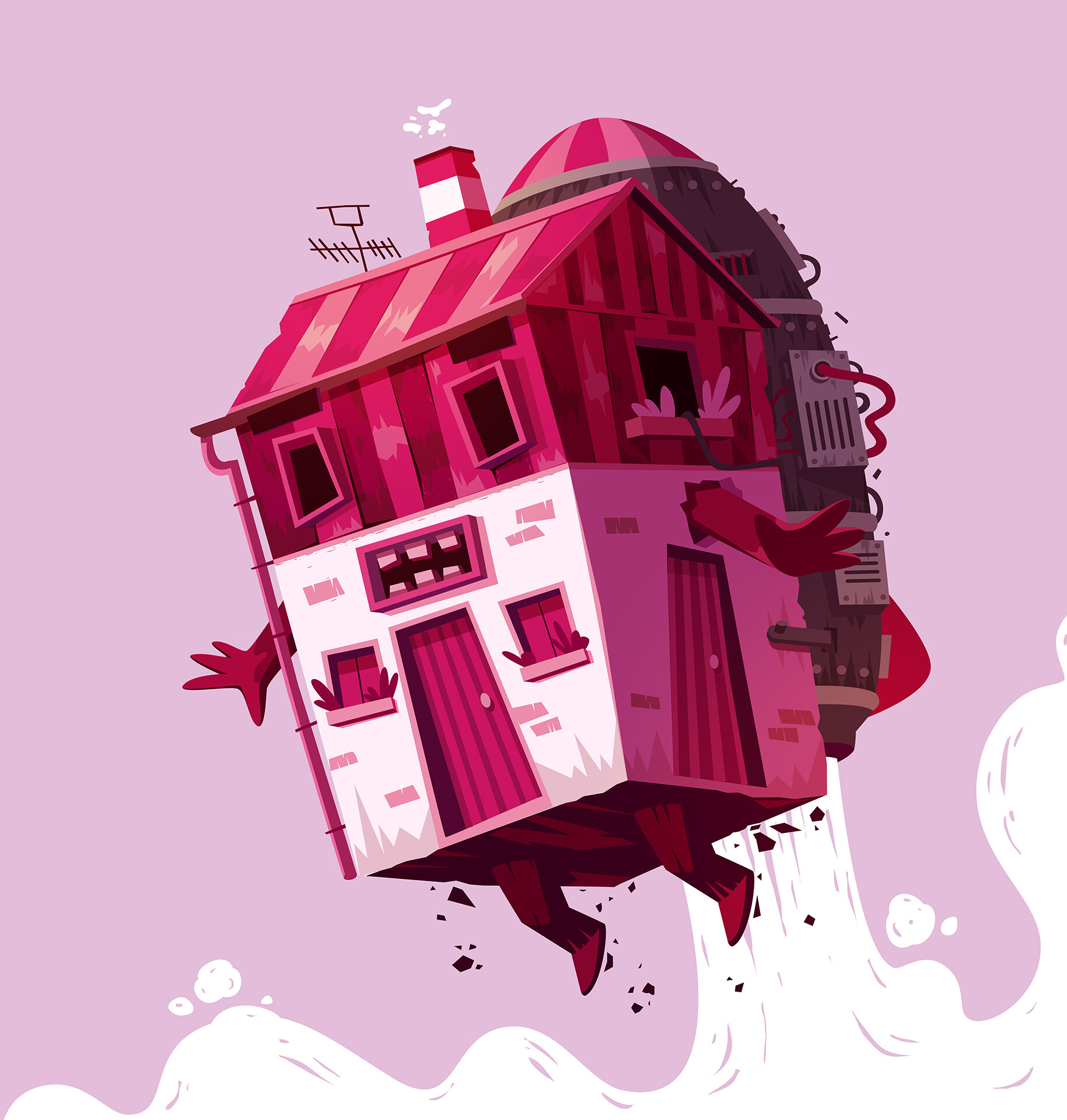 ArtStation - flying house