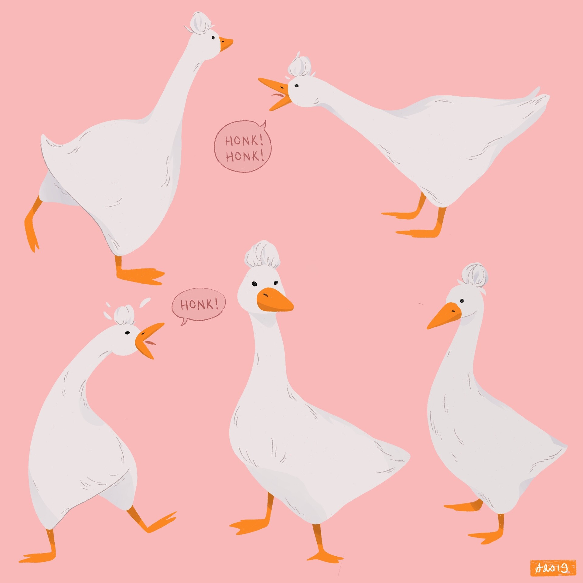 ArtStation - Cheeky Geese