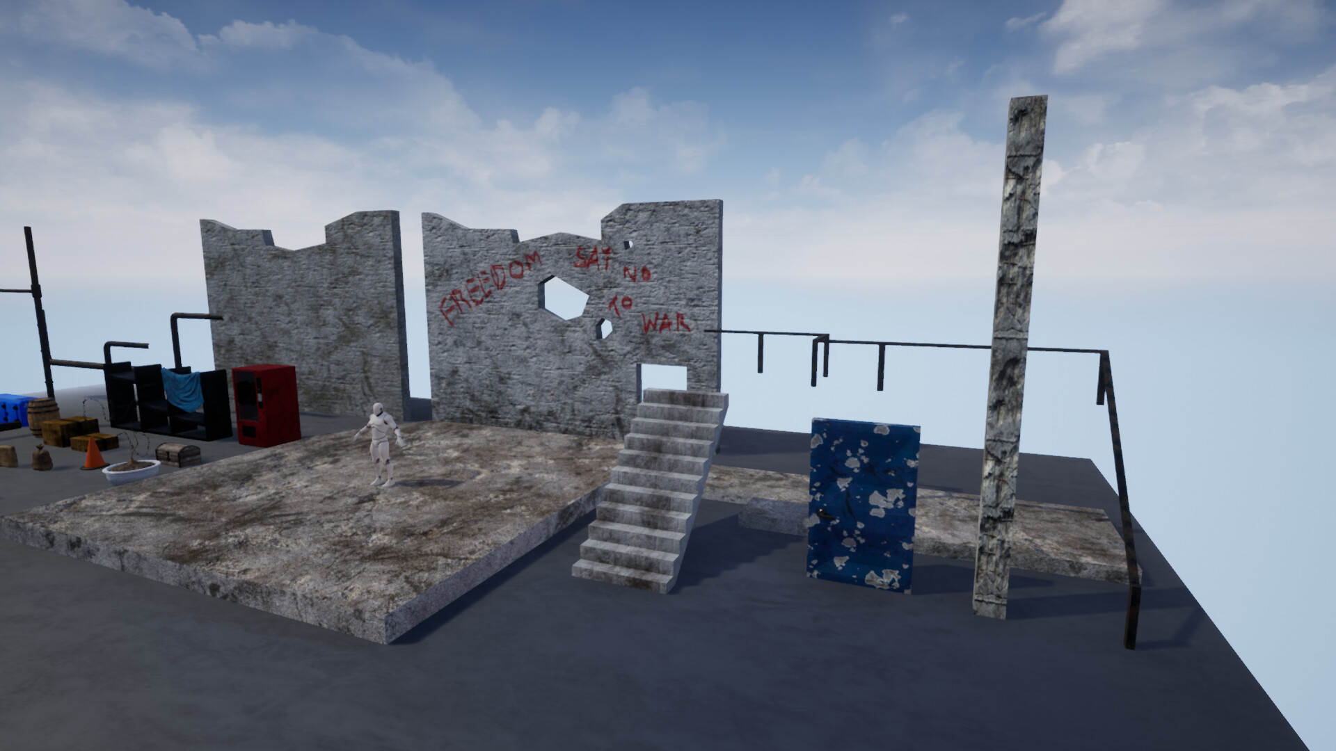 Eghosa Osayamwen - Isometric post apocalyptic storage room