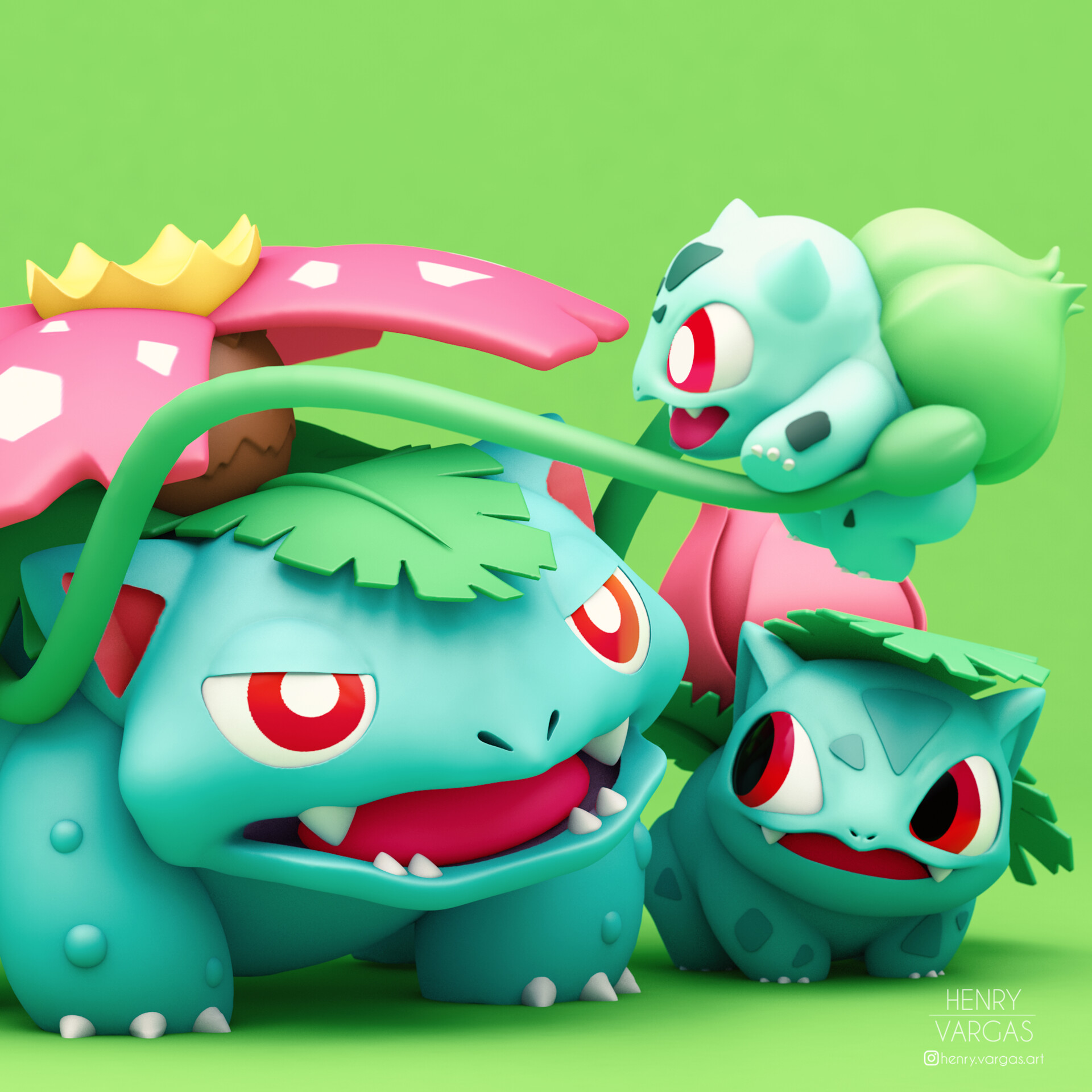 ArtStation - Bulbasaur Family