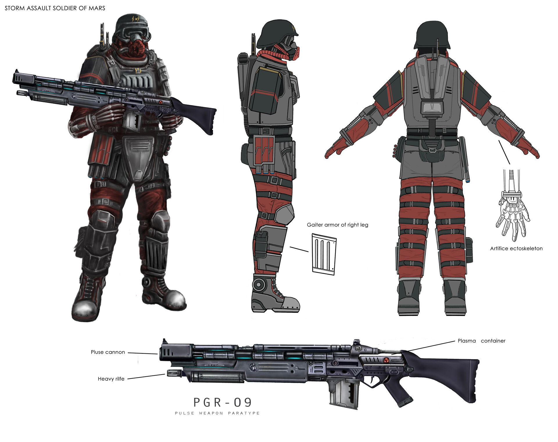 ArtStation - storm assault soldier of mars