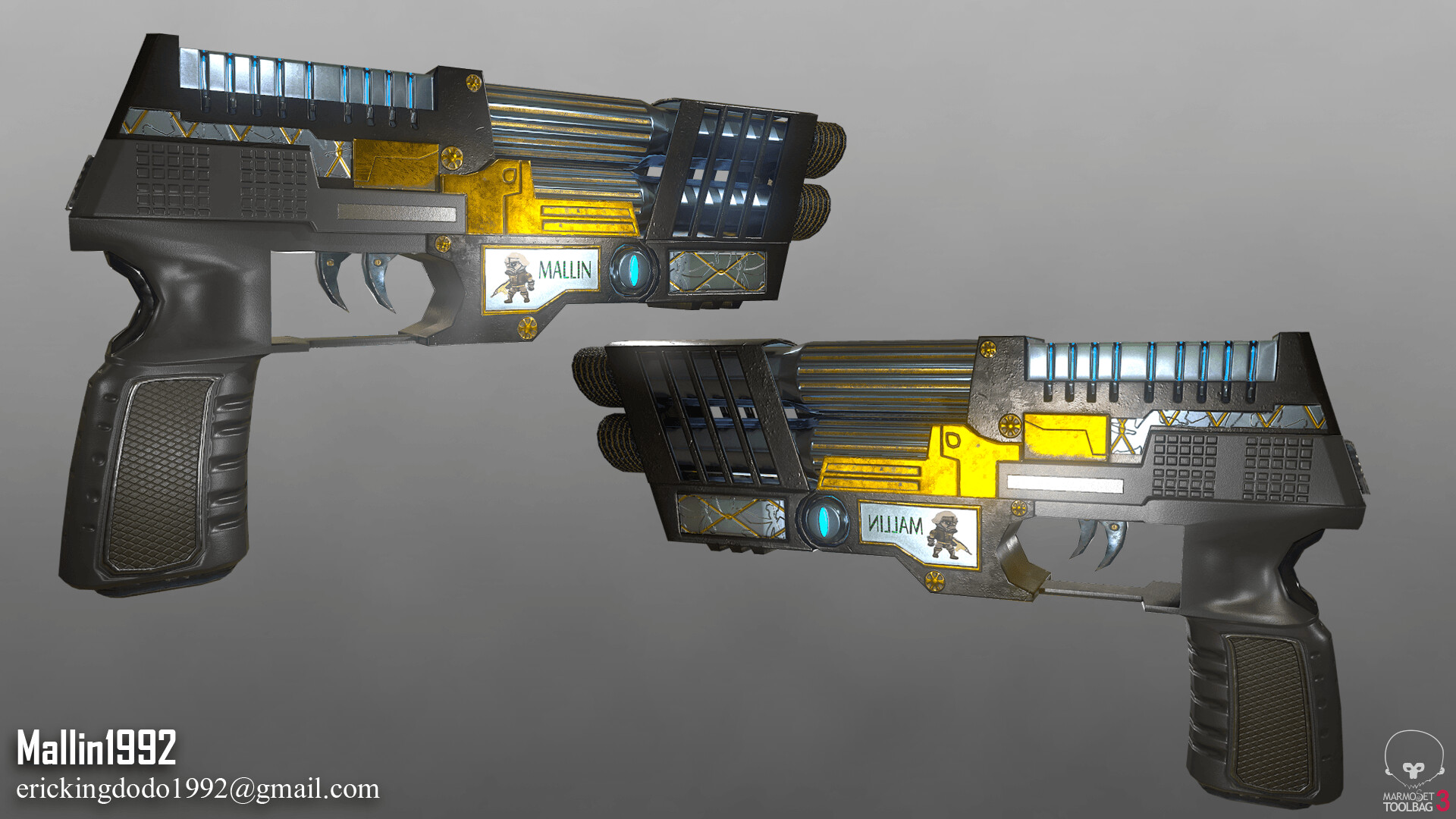 futuristic double barrel