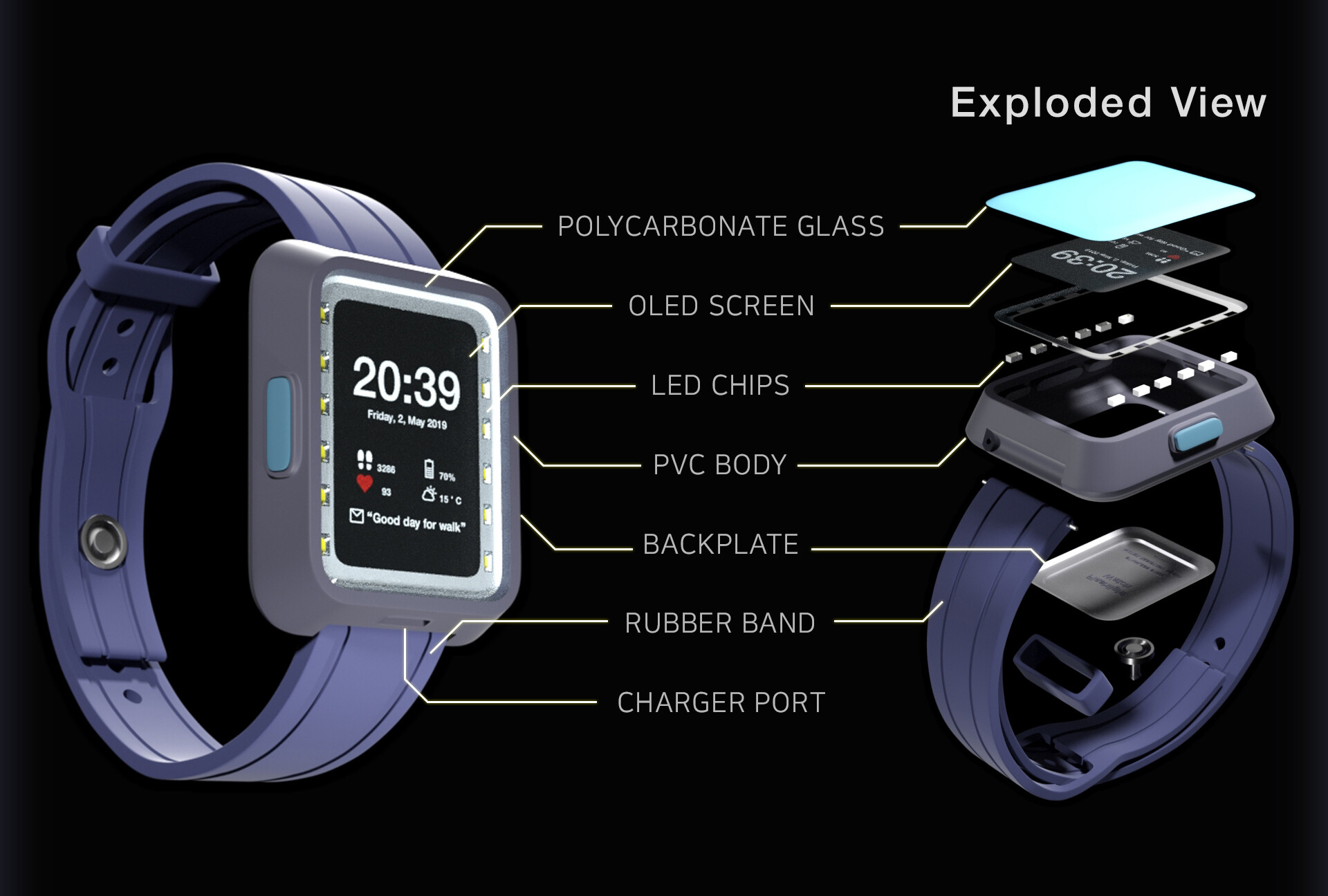 Evanesco .K - FL Watch - LED Flash Light Watch