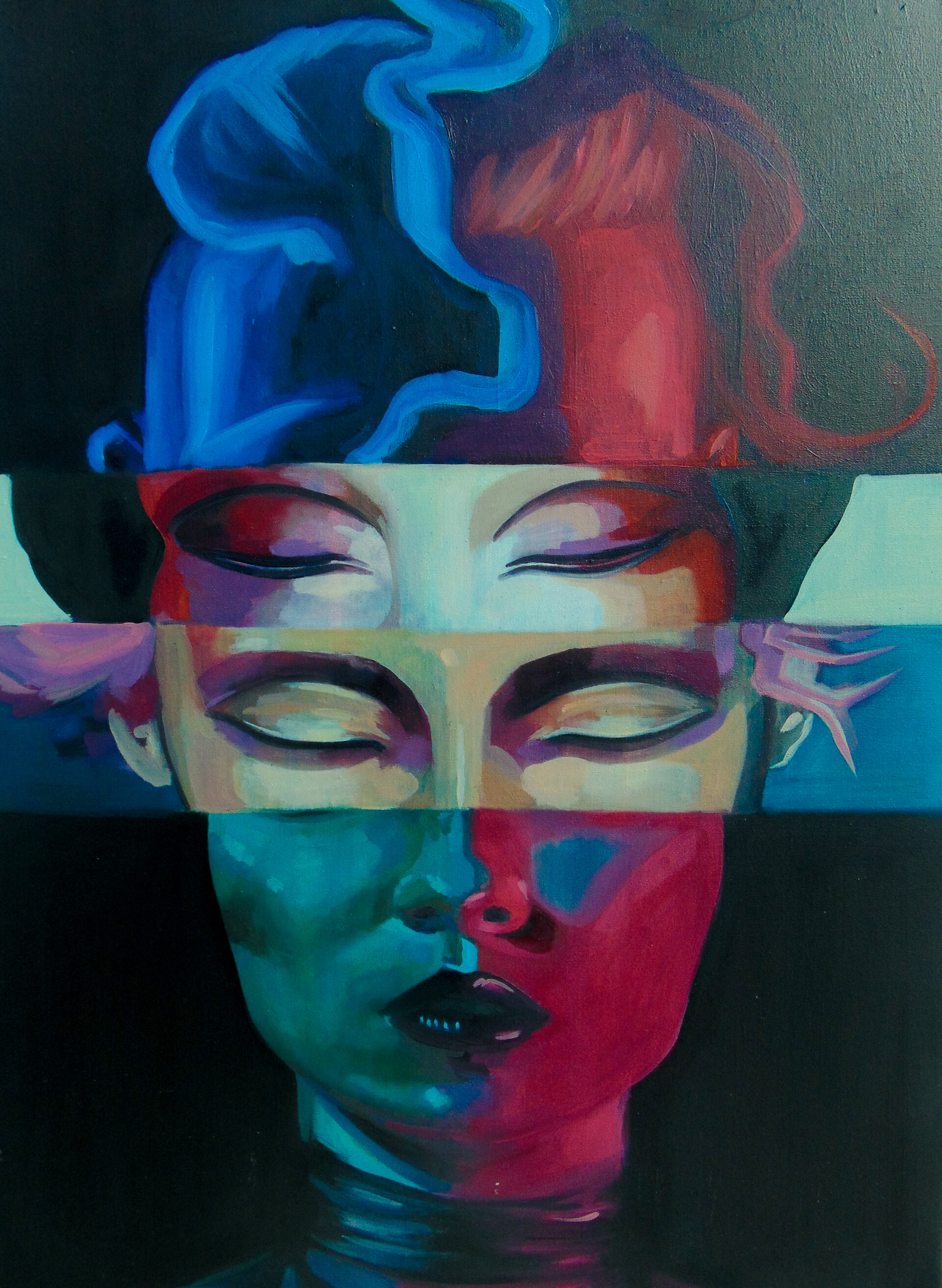 ArtStation - Collage light color 3 , Oil on canvas. Original Art ...