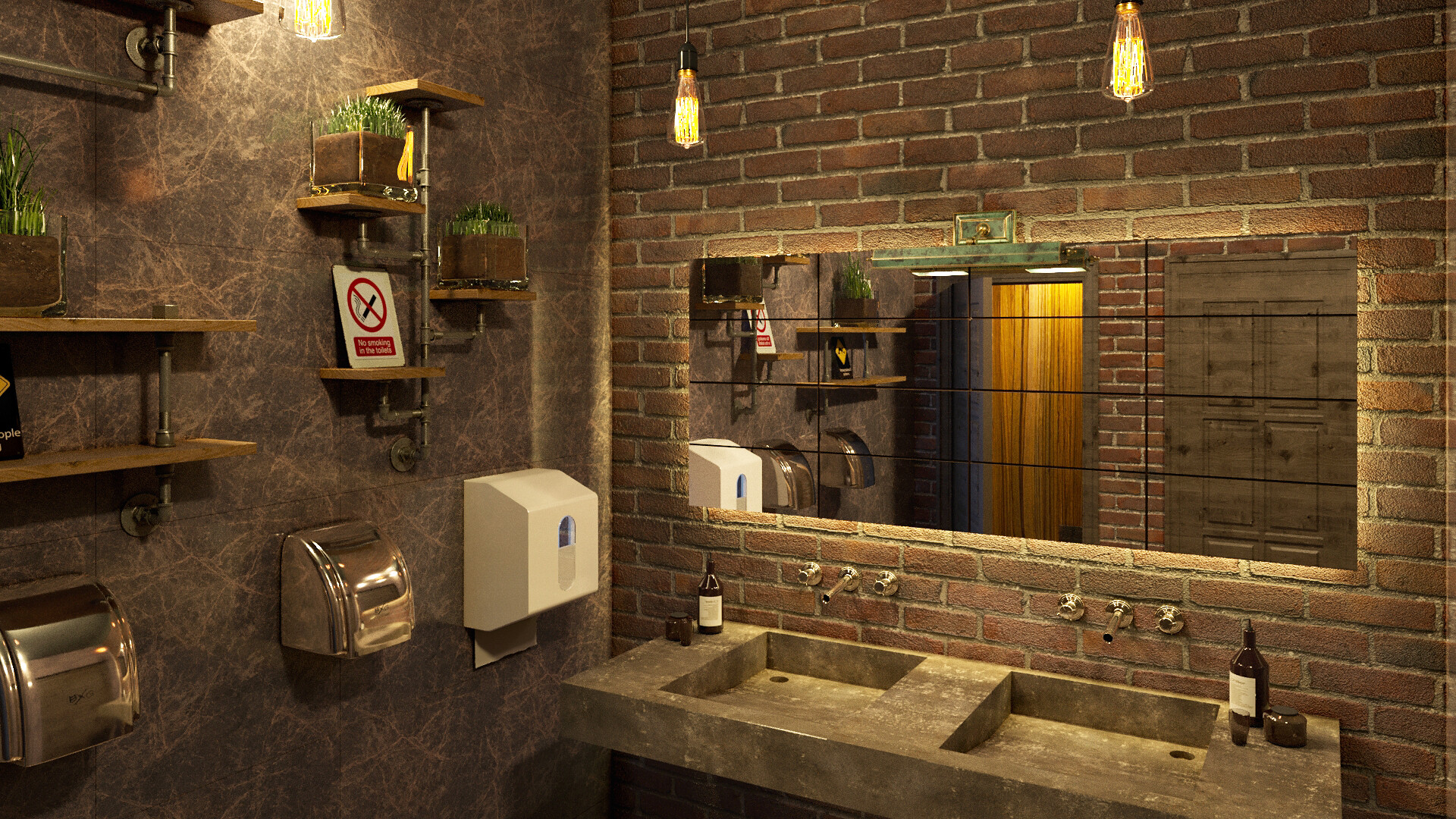 ArtStation - Design of toilets in restaurants, Yan Voitsekhovskyi