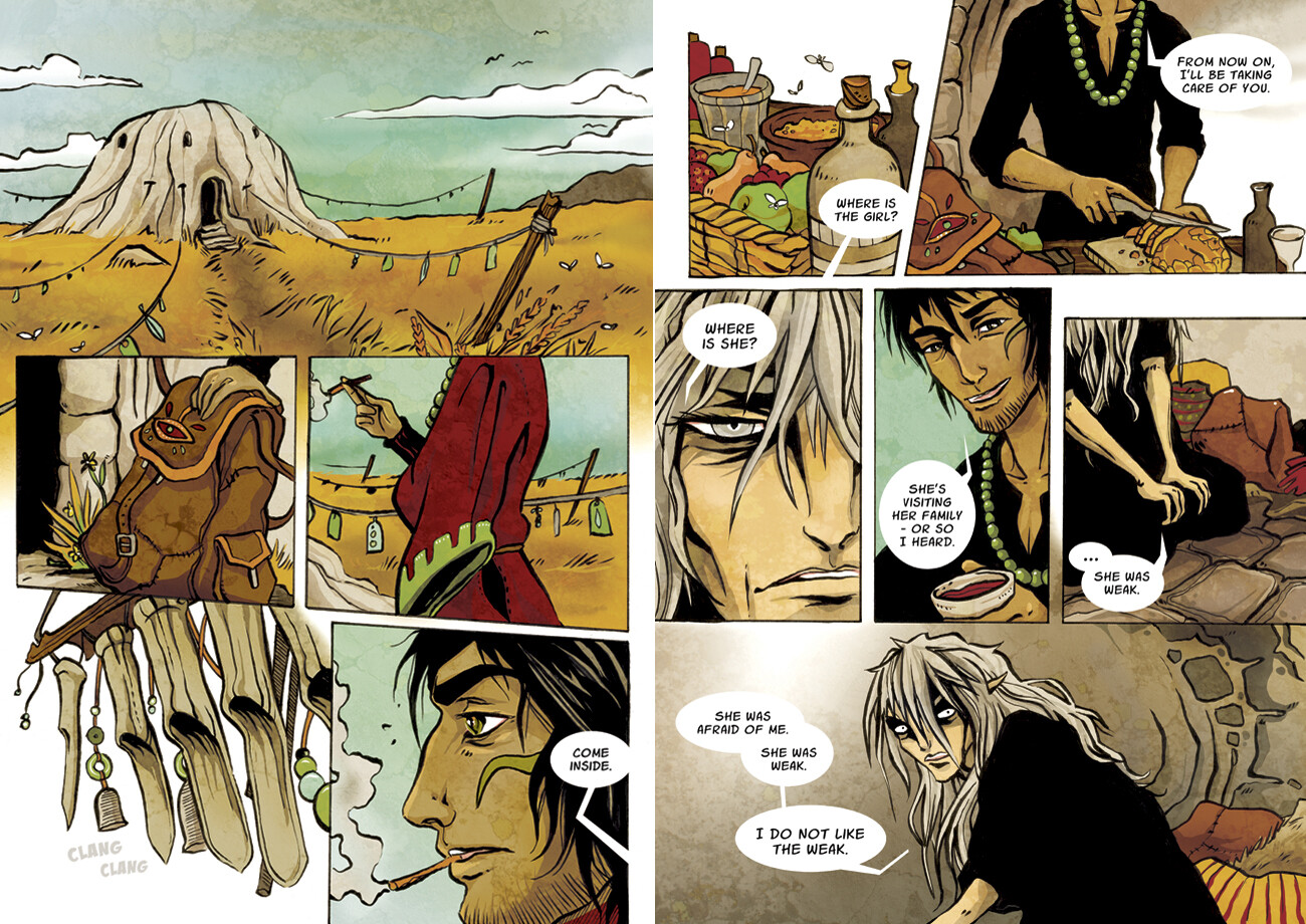 ArtStation - Comic project: Village by the river