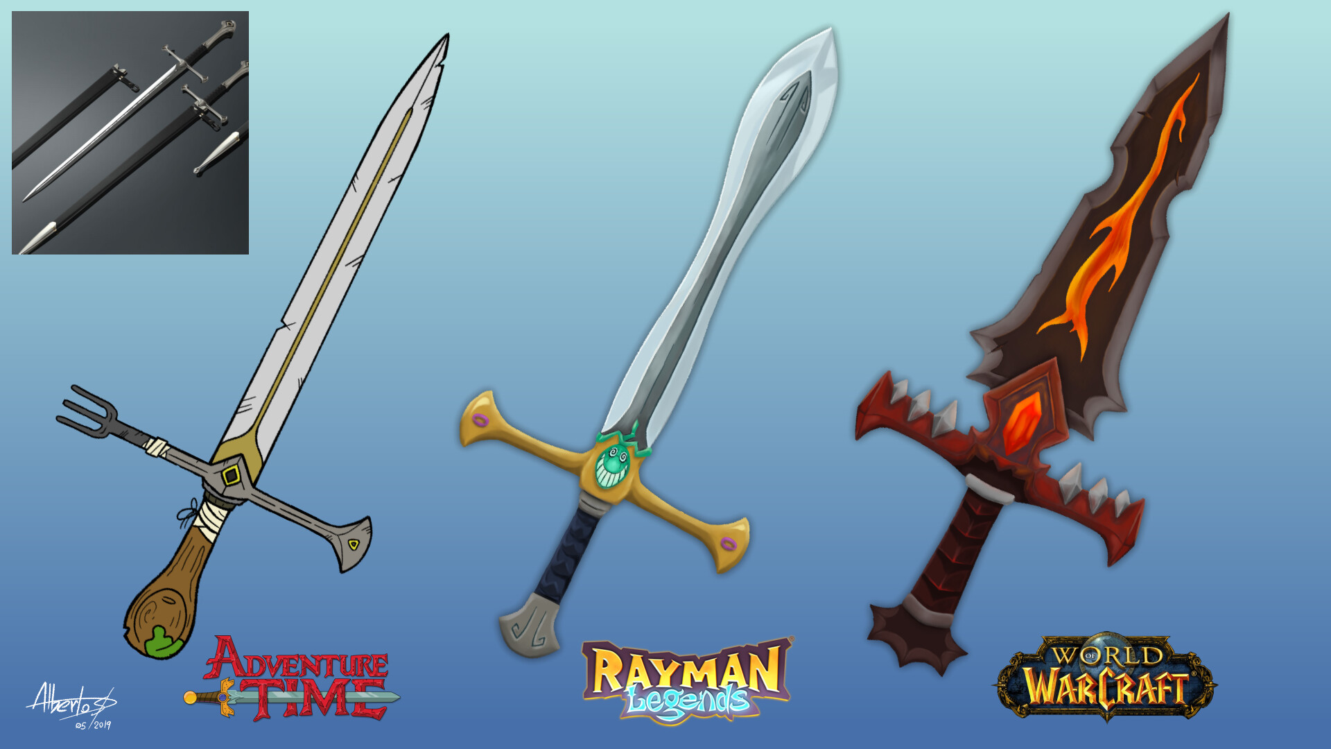 ArtStation - Props Desing - Swords 1