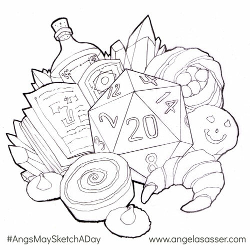 dnd dice coloring pages