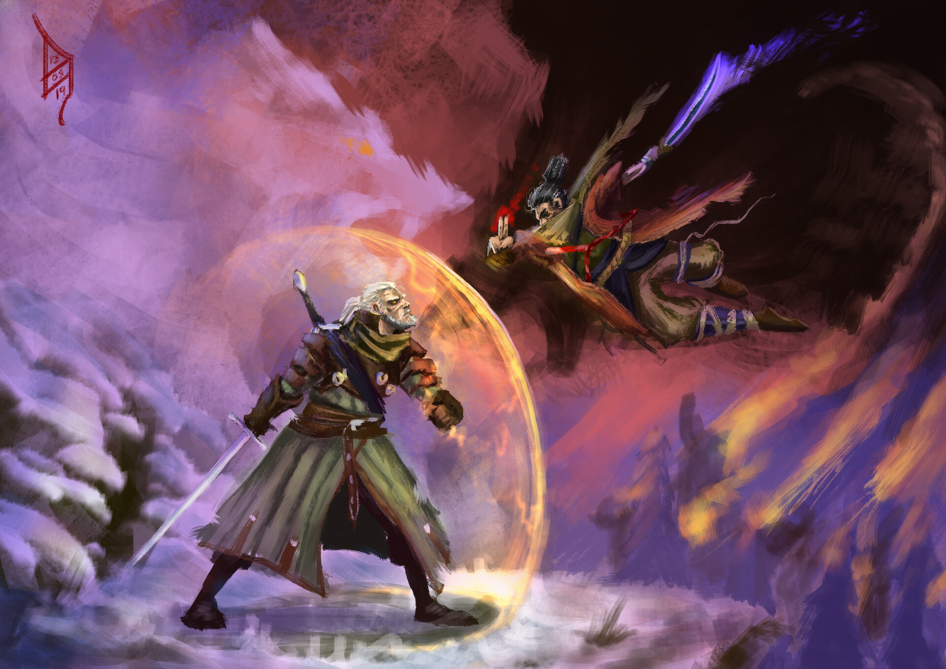 ArtStation - Geralt Vs Sekiro