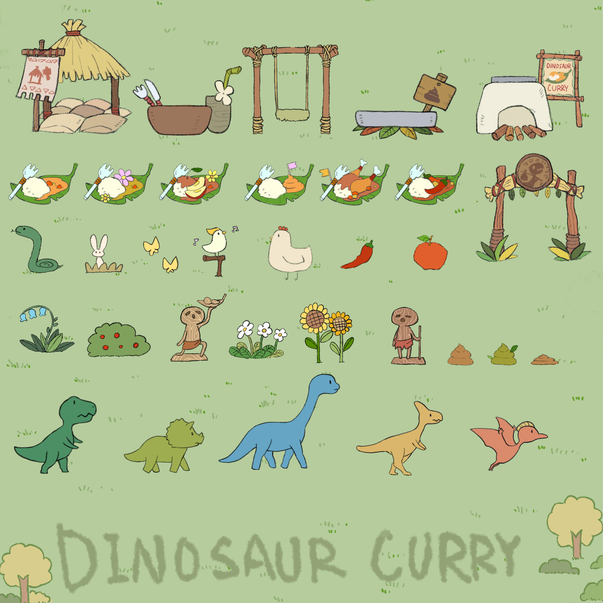 ArtStation - dinosaur curry