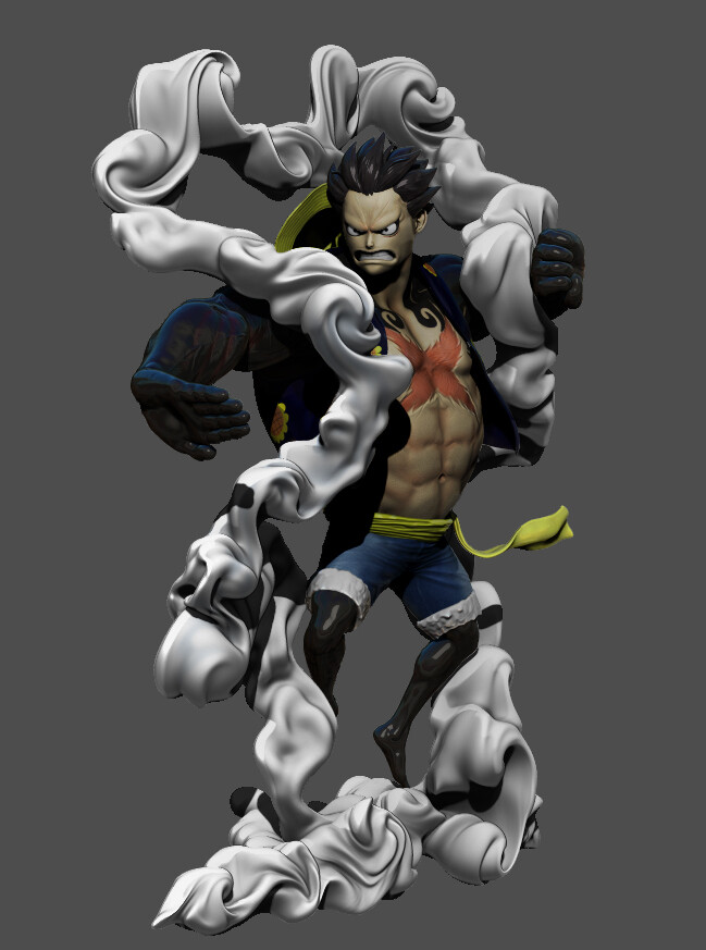 ArtStation - Luffy 4th Gear (One Piece Fan Art)