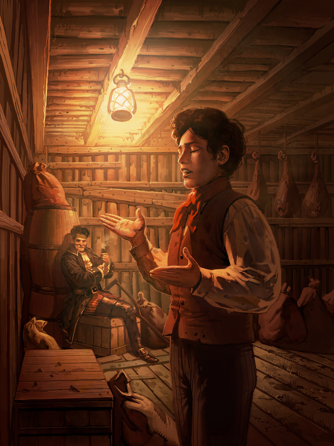 ArtStation - Treasure Island : Long John Silver & Jim at the Fort ...