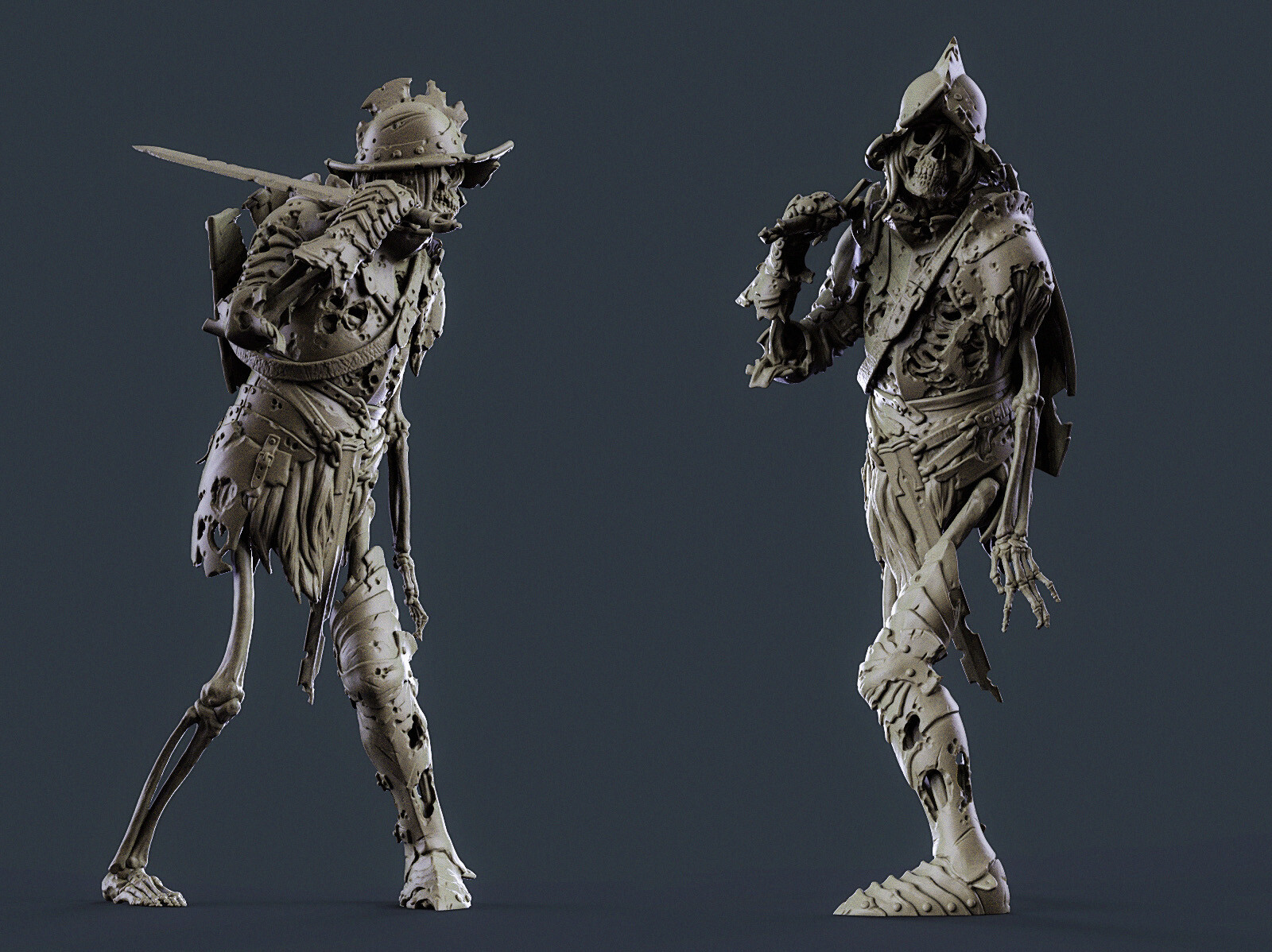 ArtStation - Skeleton Knight for 3d Printing