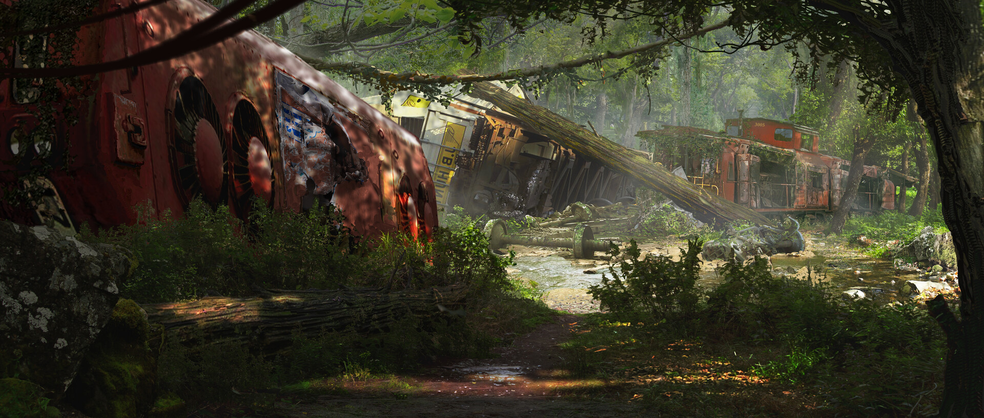 ArtStation - Forest Trains