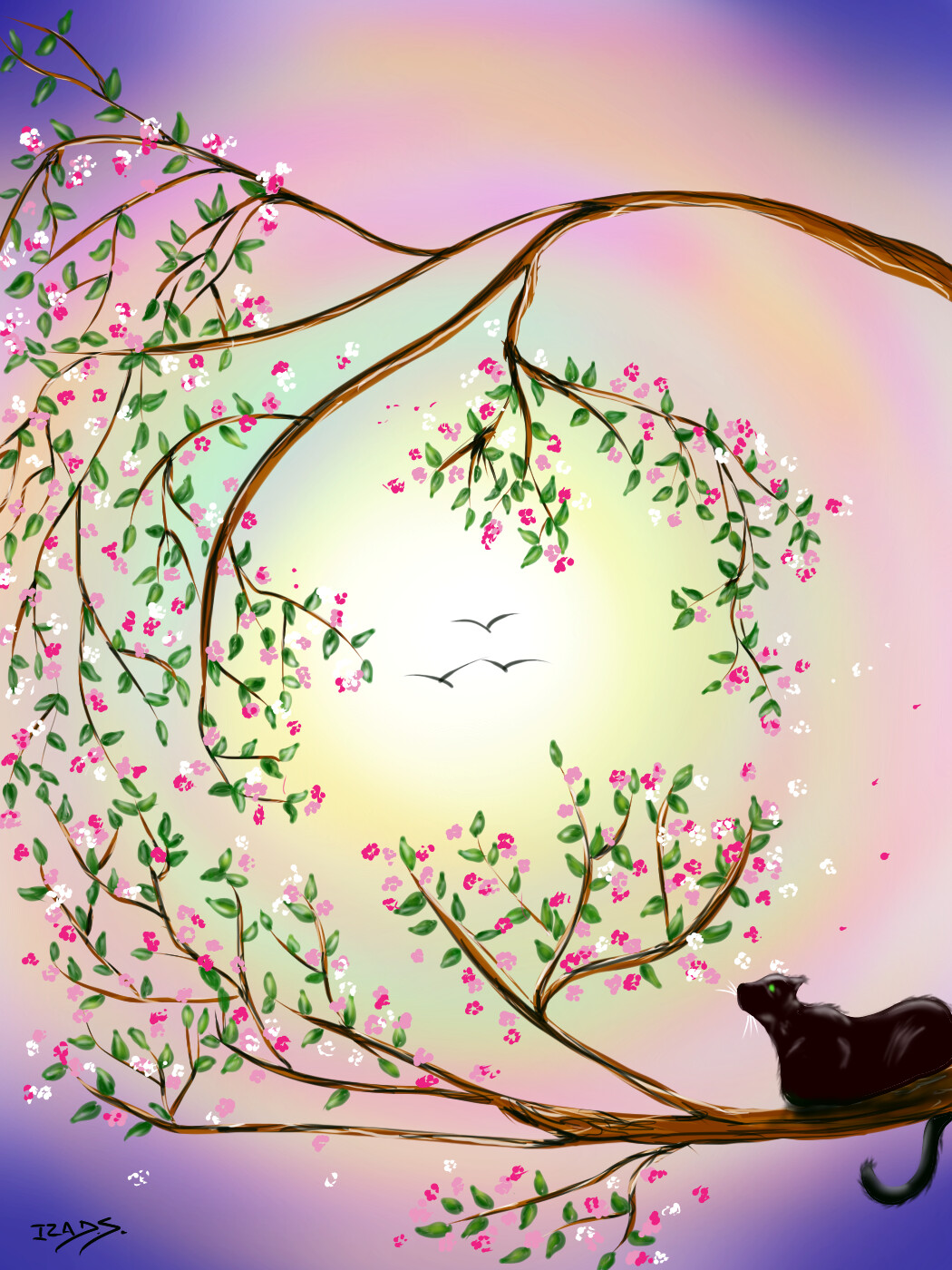 ArtStation - Cat on Tree