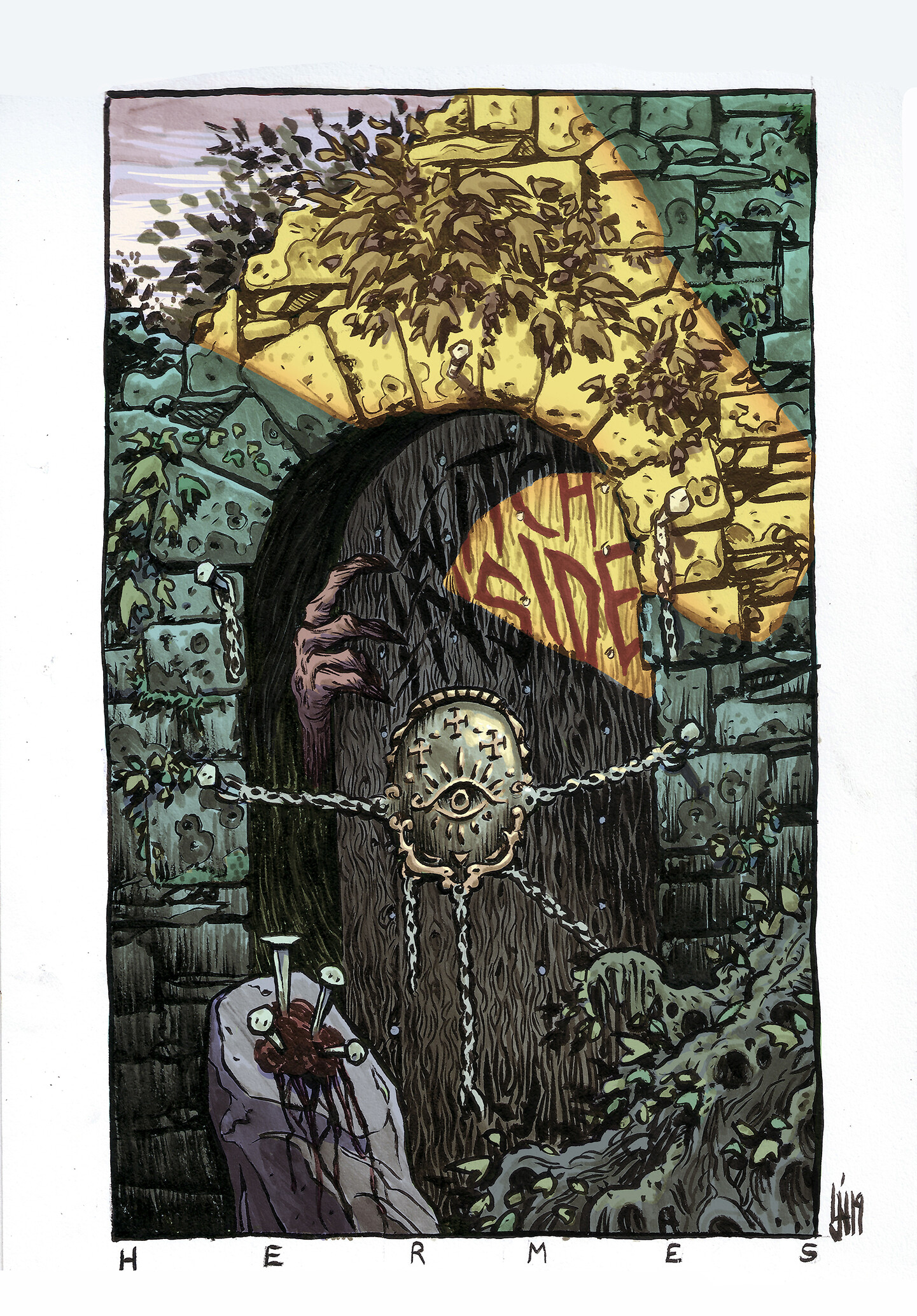 ArtStation - «Witch inside, do not break seal»