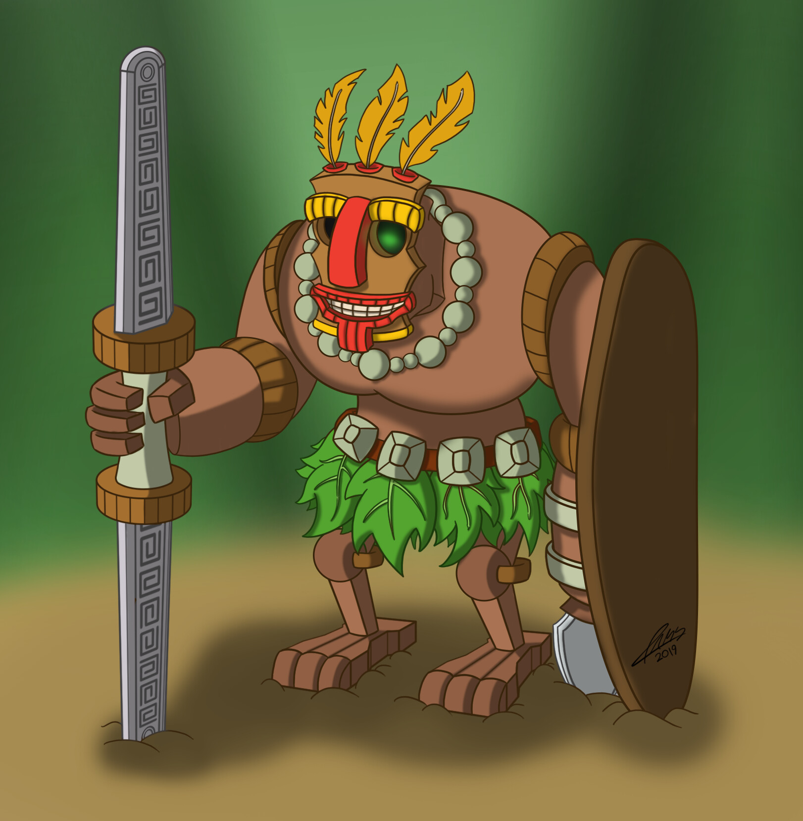 ArtStation - Tiki Champion / Campeão Tiki