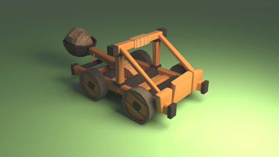 ArtStation - Low Poly - Catapult
