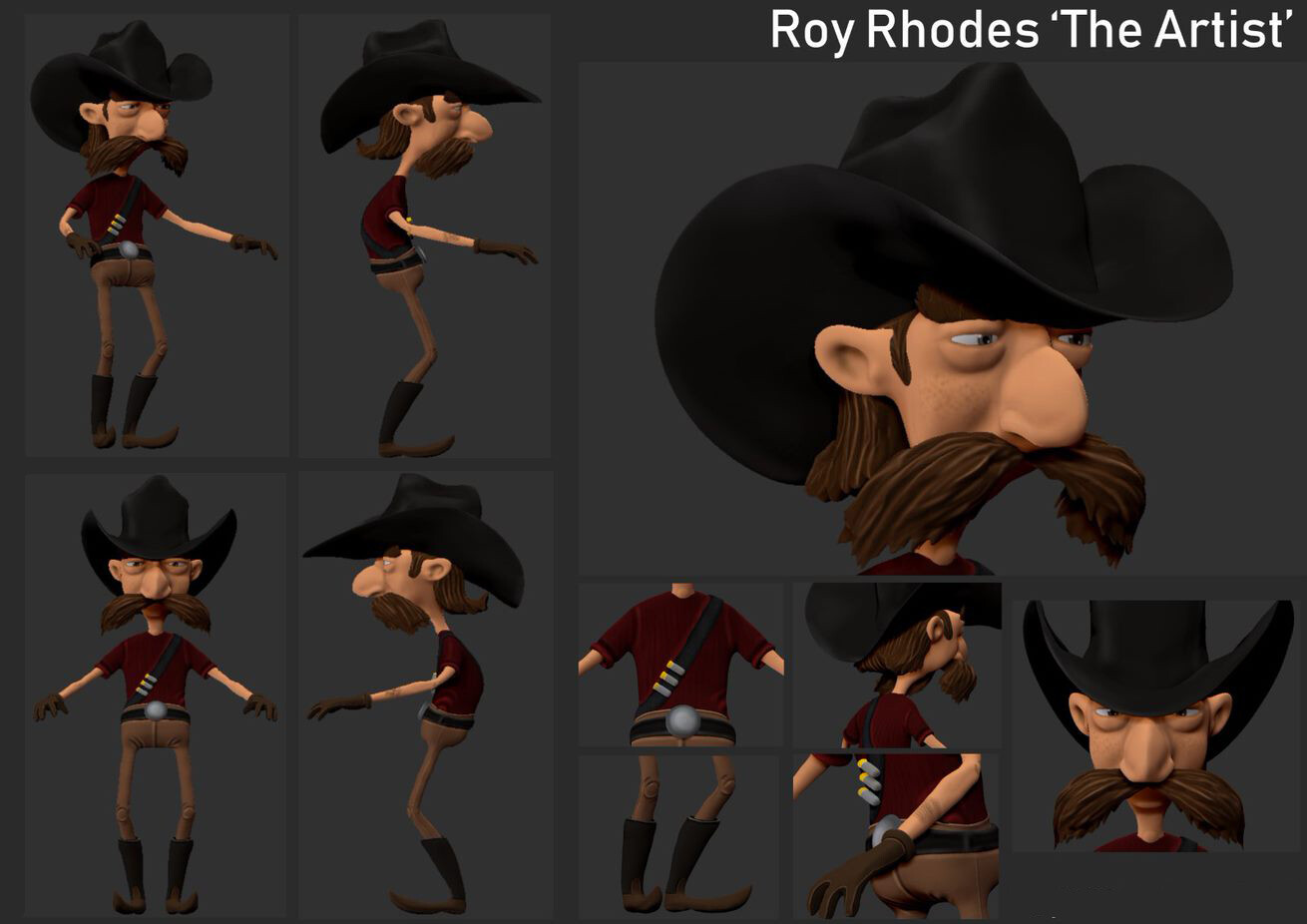 ArtStation - Cowboy "Roy Rhodes" - 1er projet Zbrush