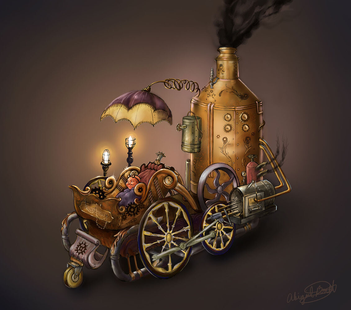 ArtStation - Steampunk Baby Carriage