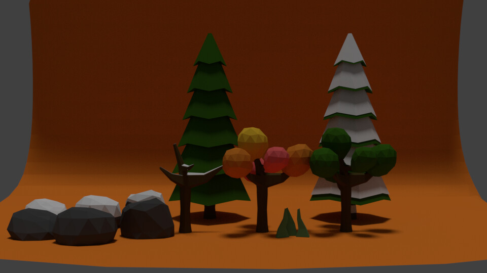 ArtStation - Low Poly Forest Assets