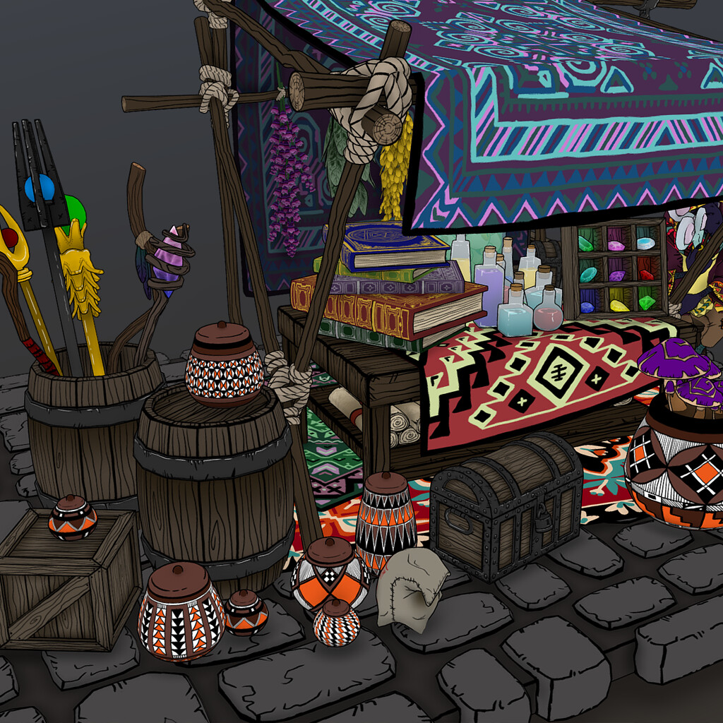 Nikki Lemon - Kenku Wizard Market Stall