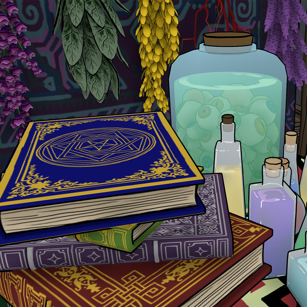 Nikki Lemon's Art Portfolio - Kenku Wizard Market Stall