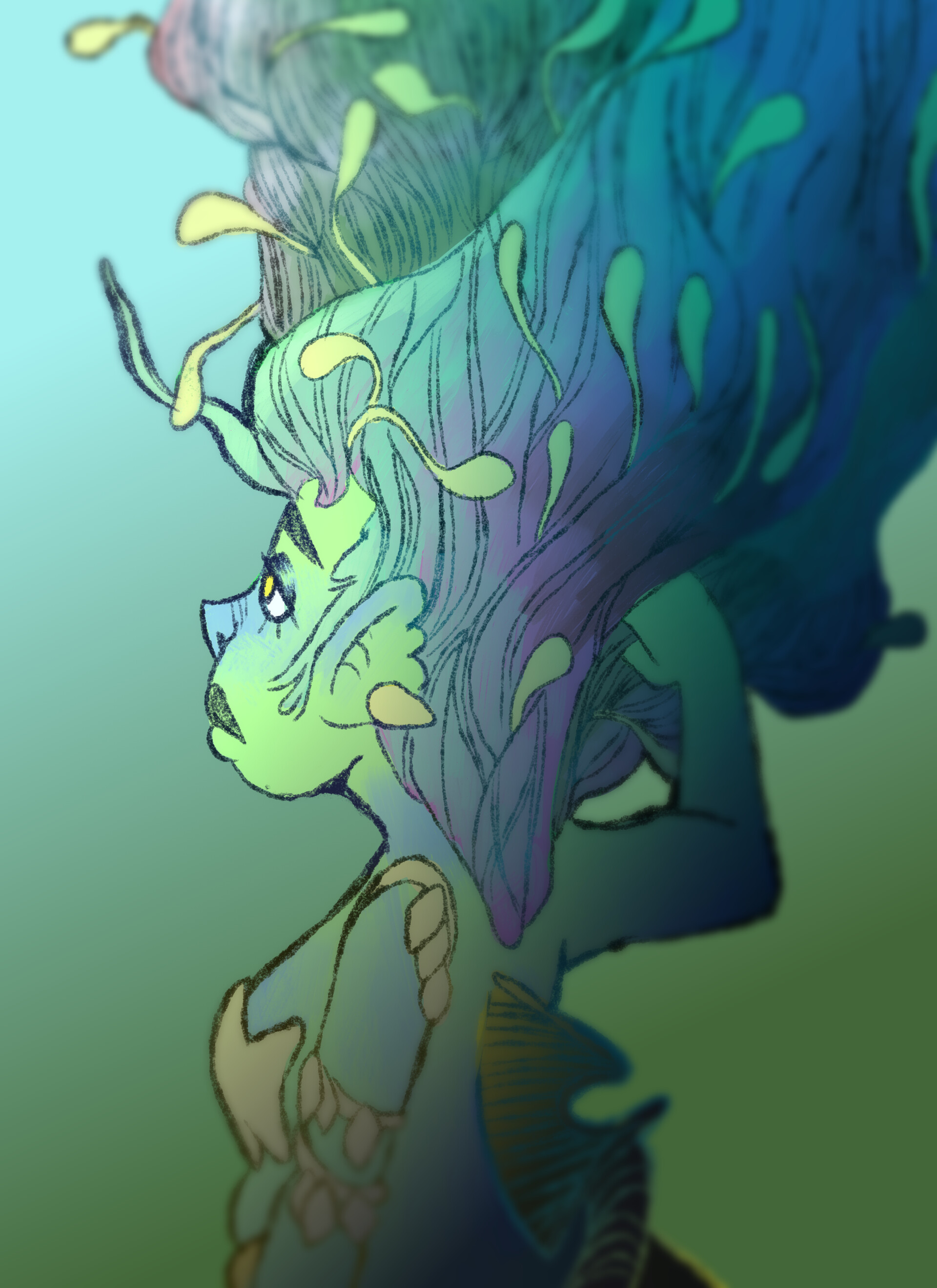 ArtStation - Mermaid Drawing