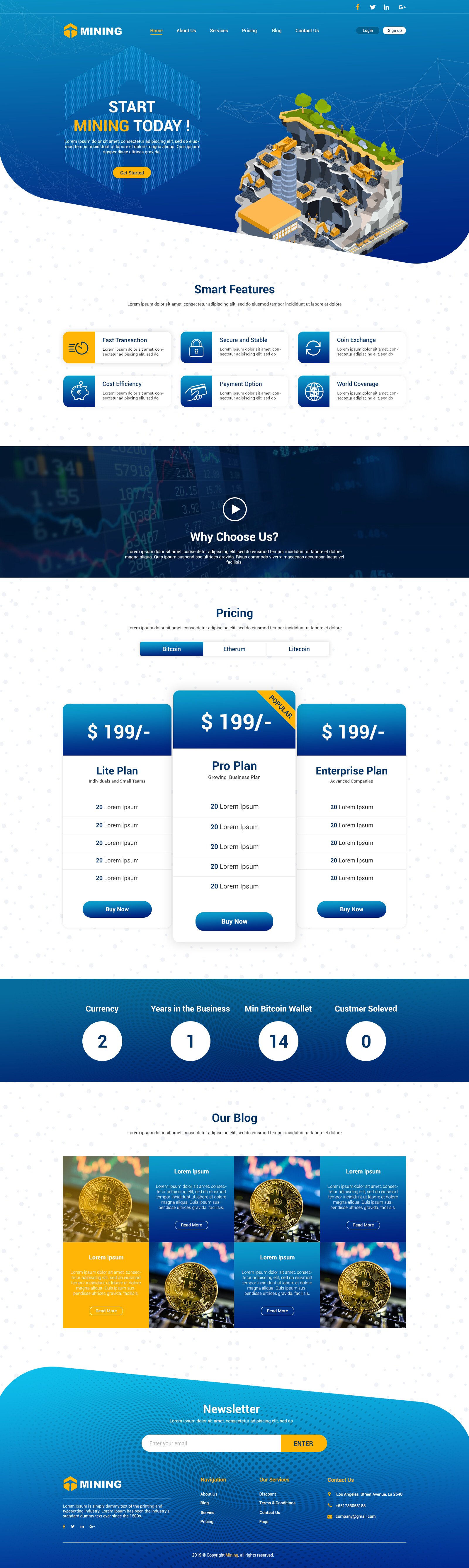 ArtStation - Mining website template