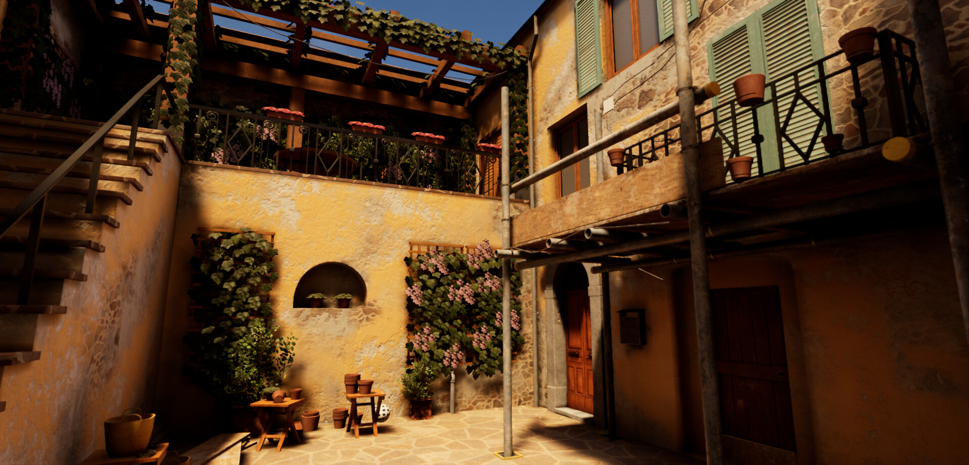 Nicolas Rocque - Italian courtyard