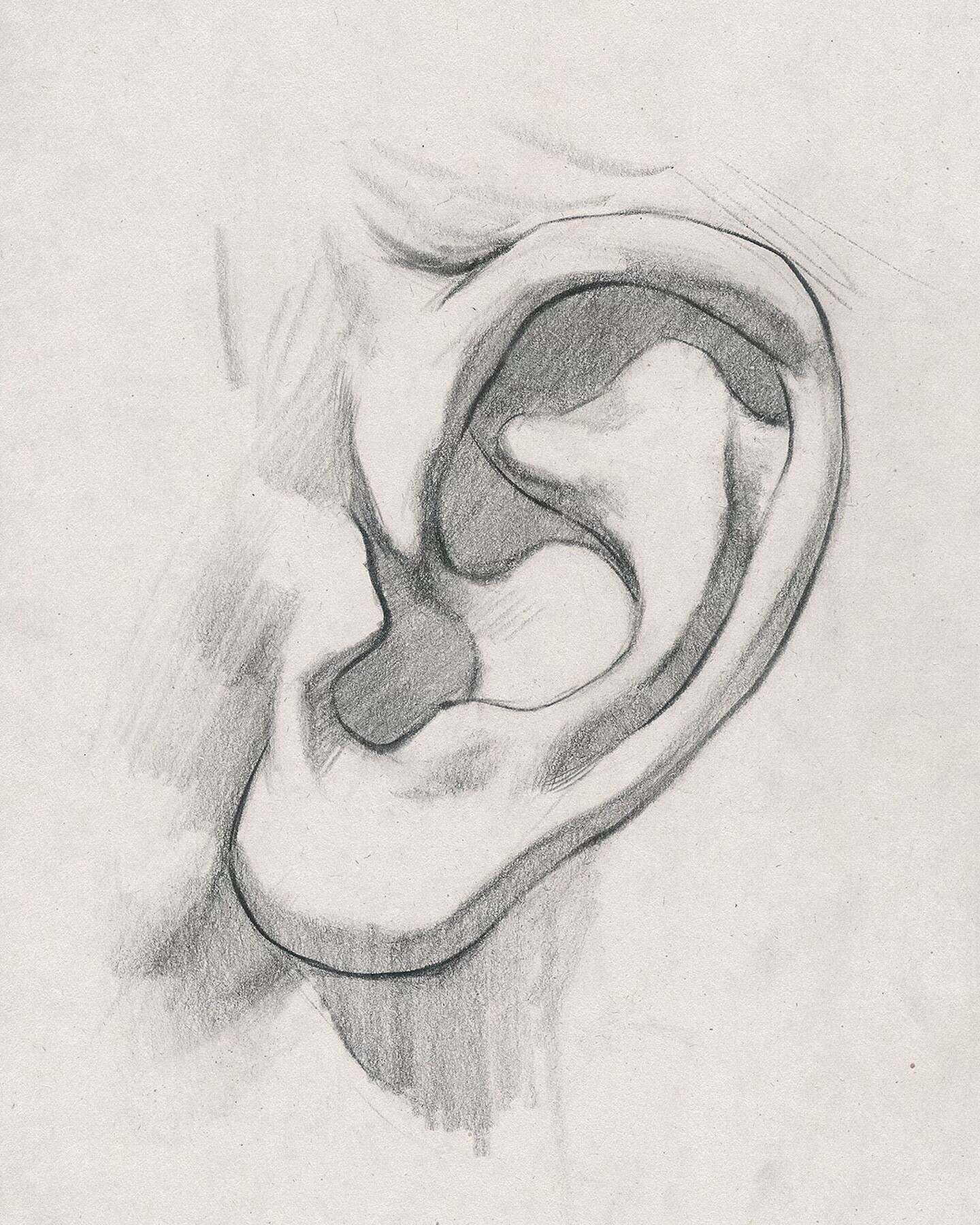 how to draw ear proko