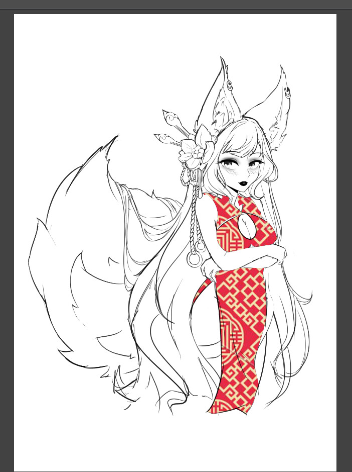 Anime Fox Girl Coloring Pages