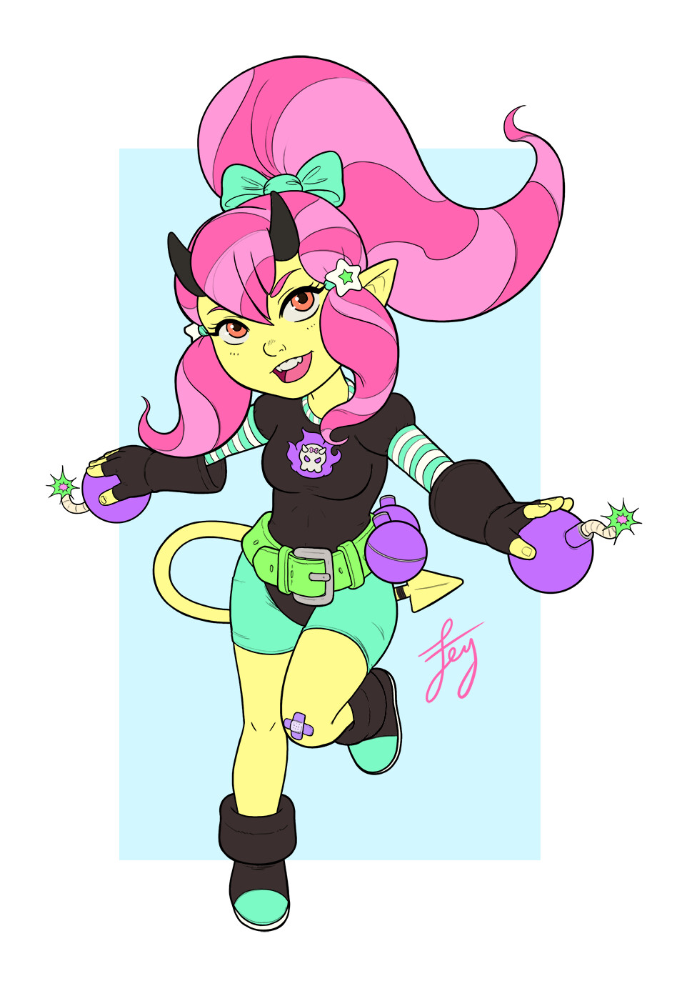 Feywild Folio - Digital Art and Illustration - Tiefling Girl - Ripple
