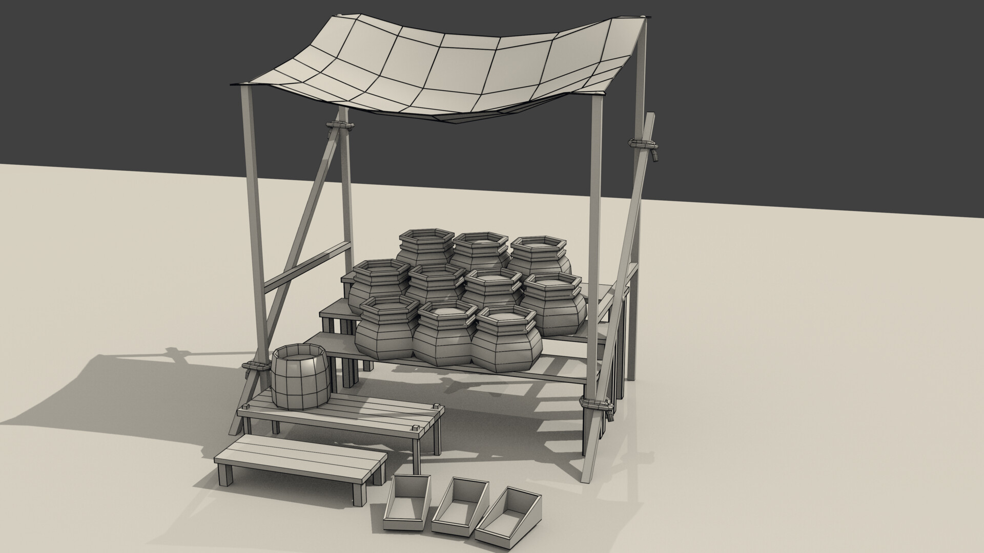 ArtStation - Game Market Stalls