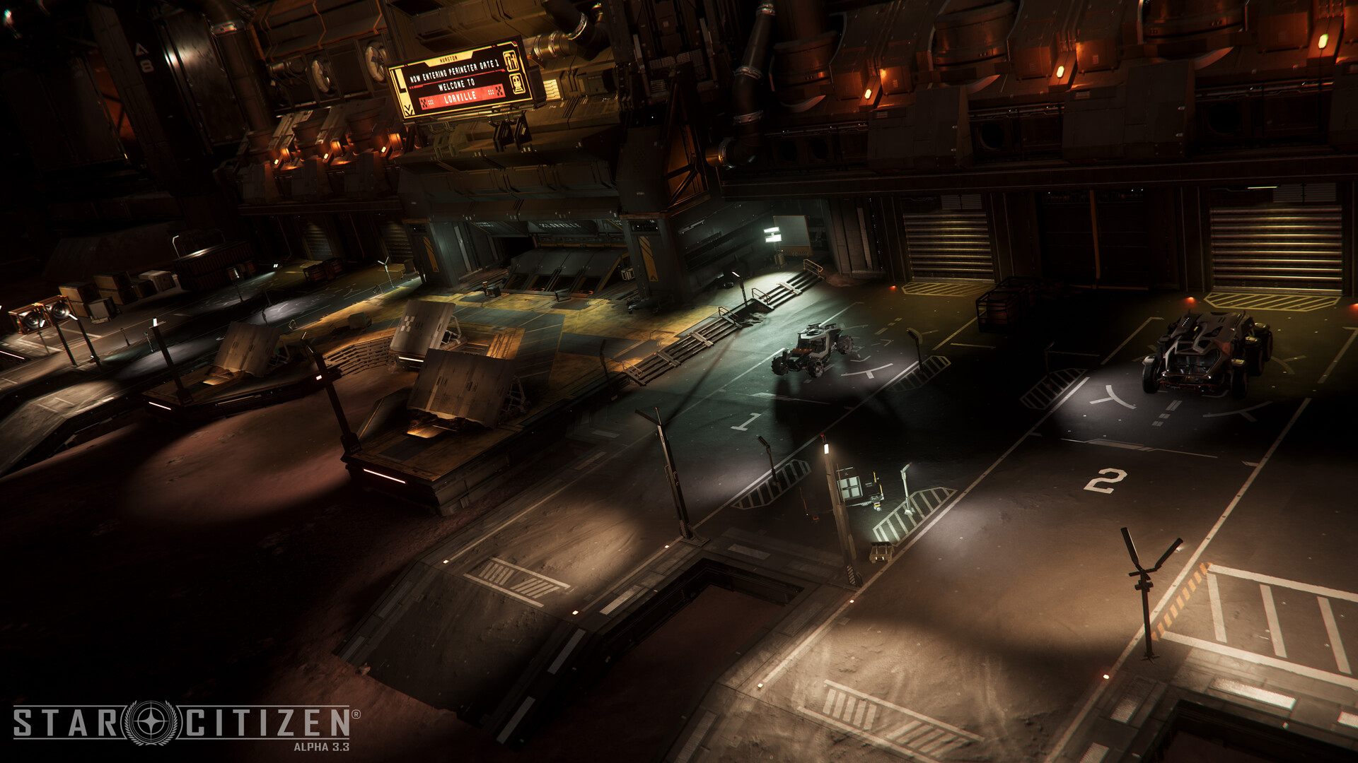 Fumio Katto 💡 - Star Citizen: Lorville Perimeter Gates - Lighting