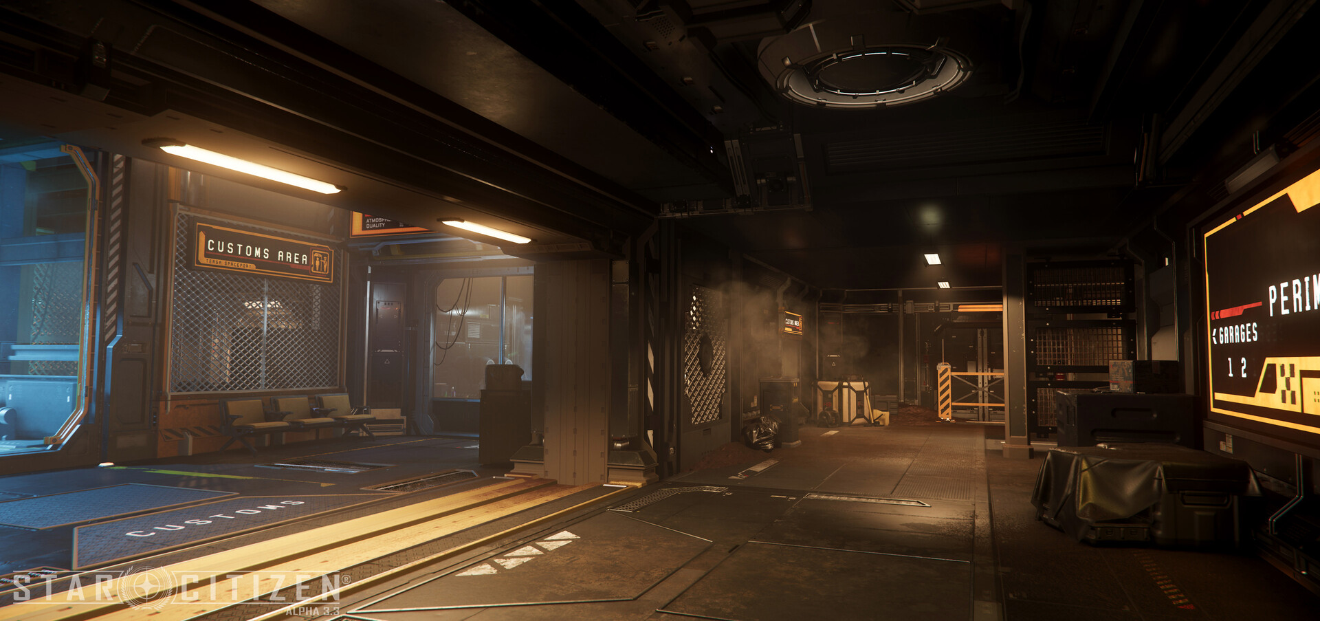 Fumio Katto 💡 - Star Citizen: Lorville Perimeter Gates - Lighting