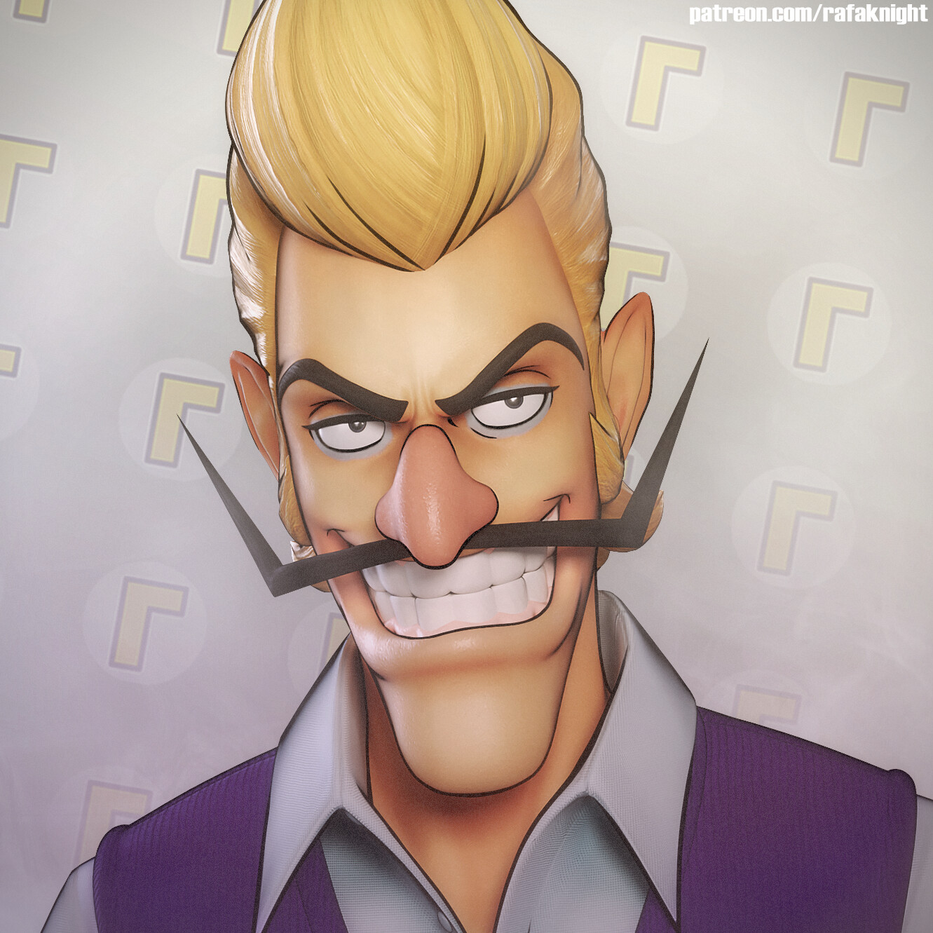 ArtStation - Handsome Waluigi